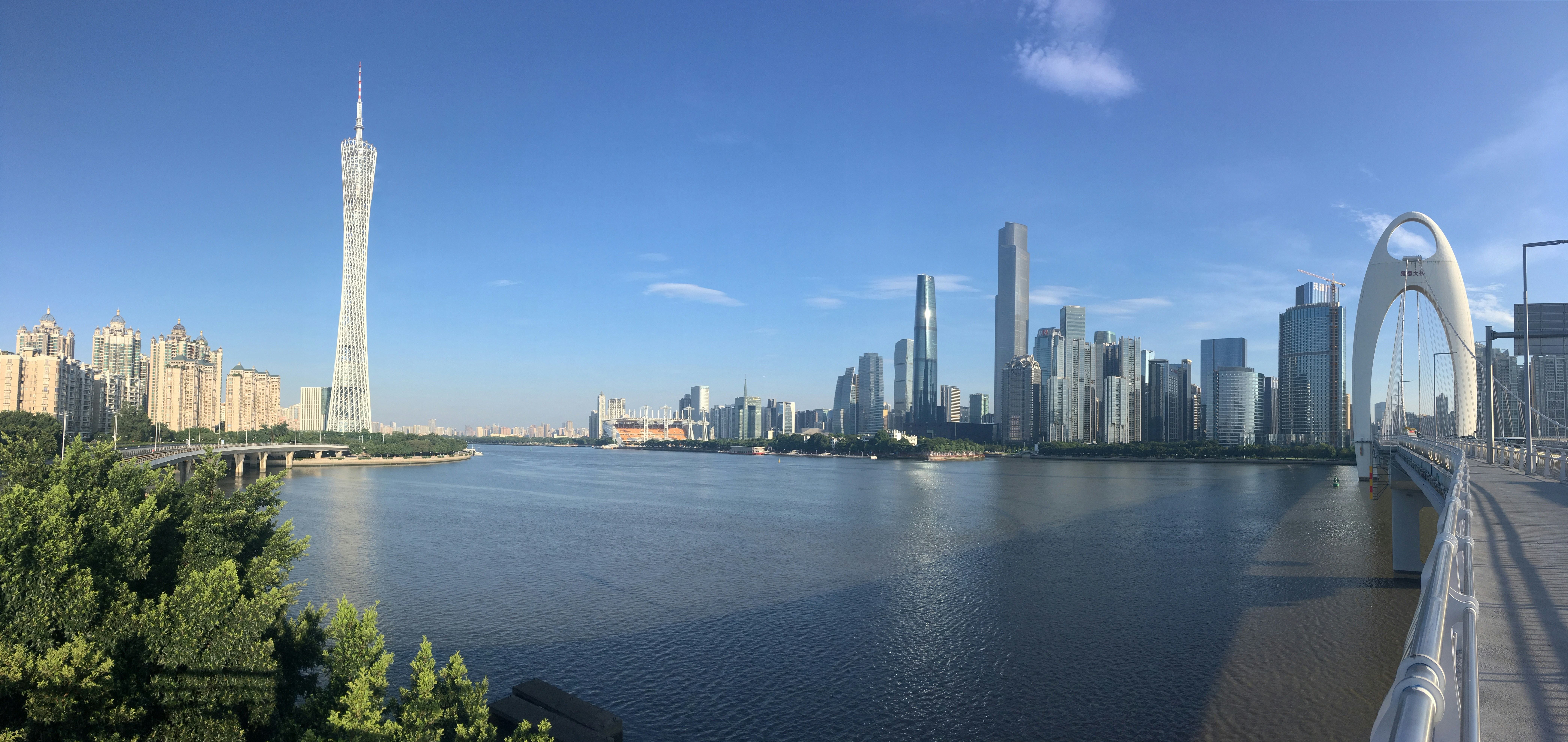 Urban Horizon: Glass Towers and a Ribboned River