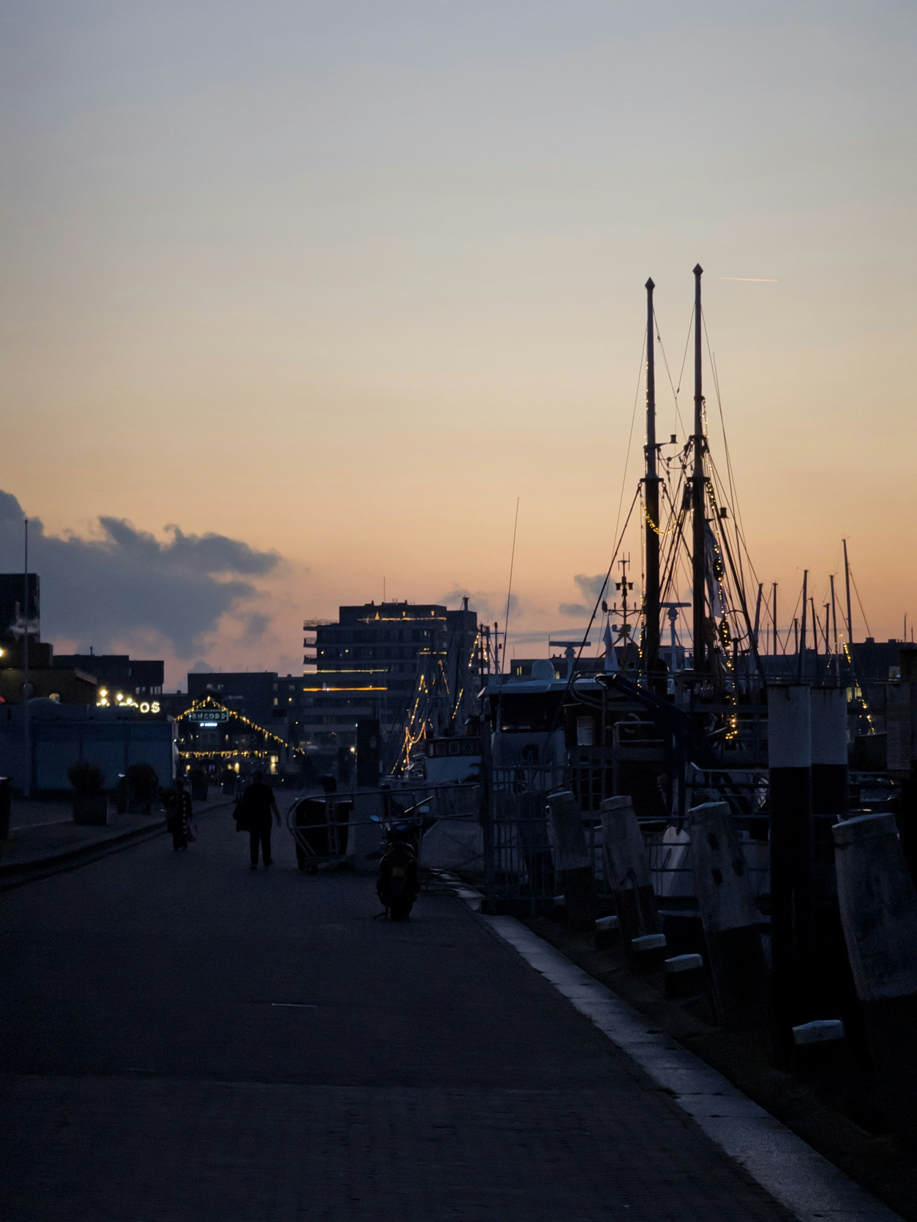 Sunset Marina: Dusk Lights on a Silent Pier