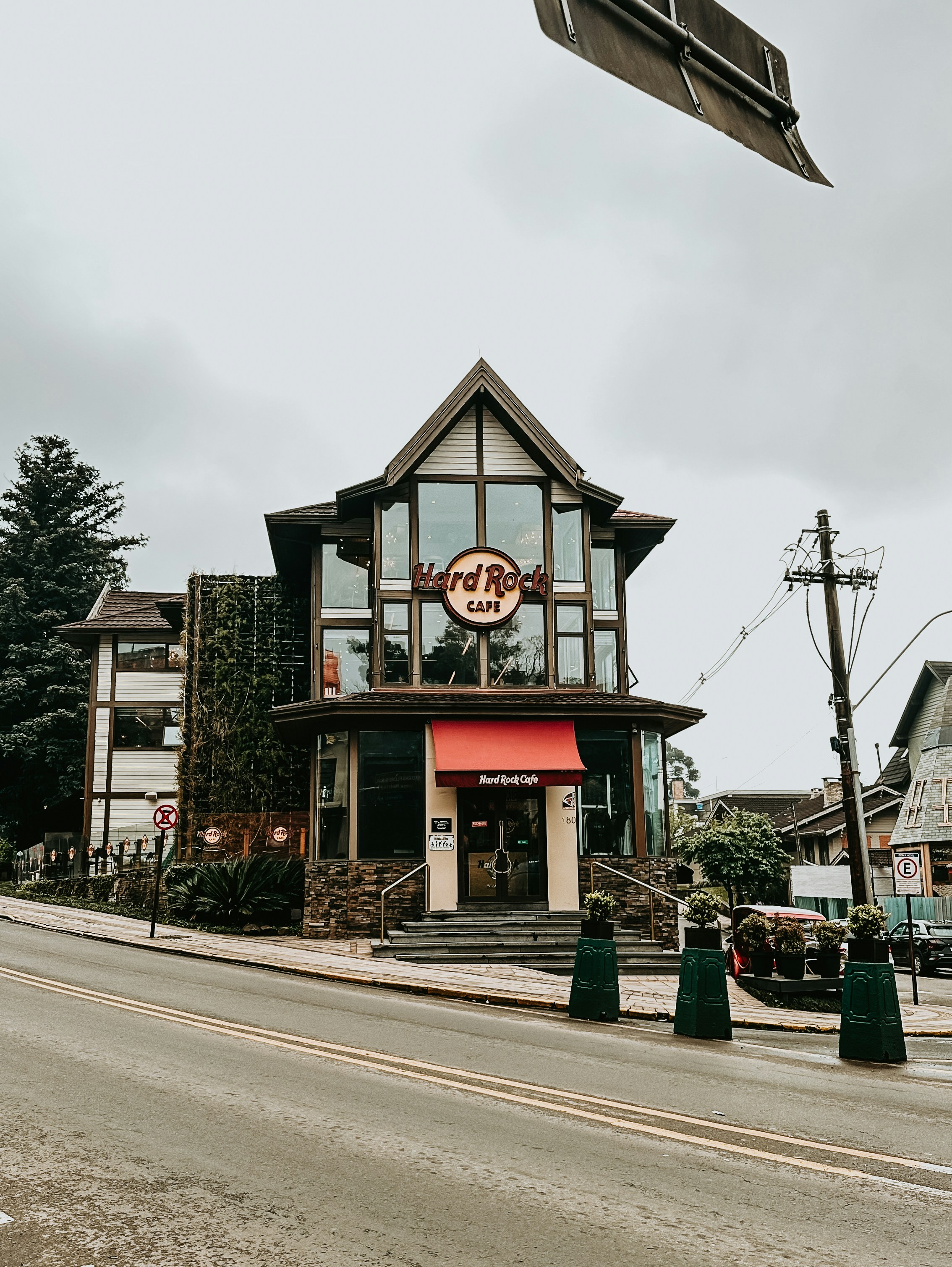 Hard Rock Café in a Mountain Town Facade