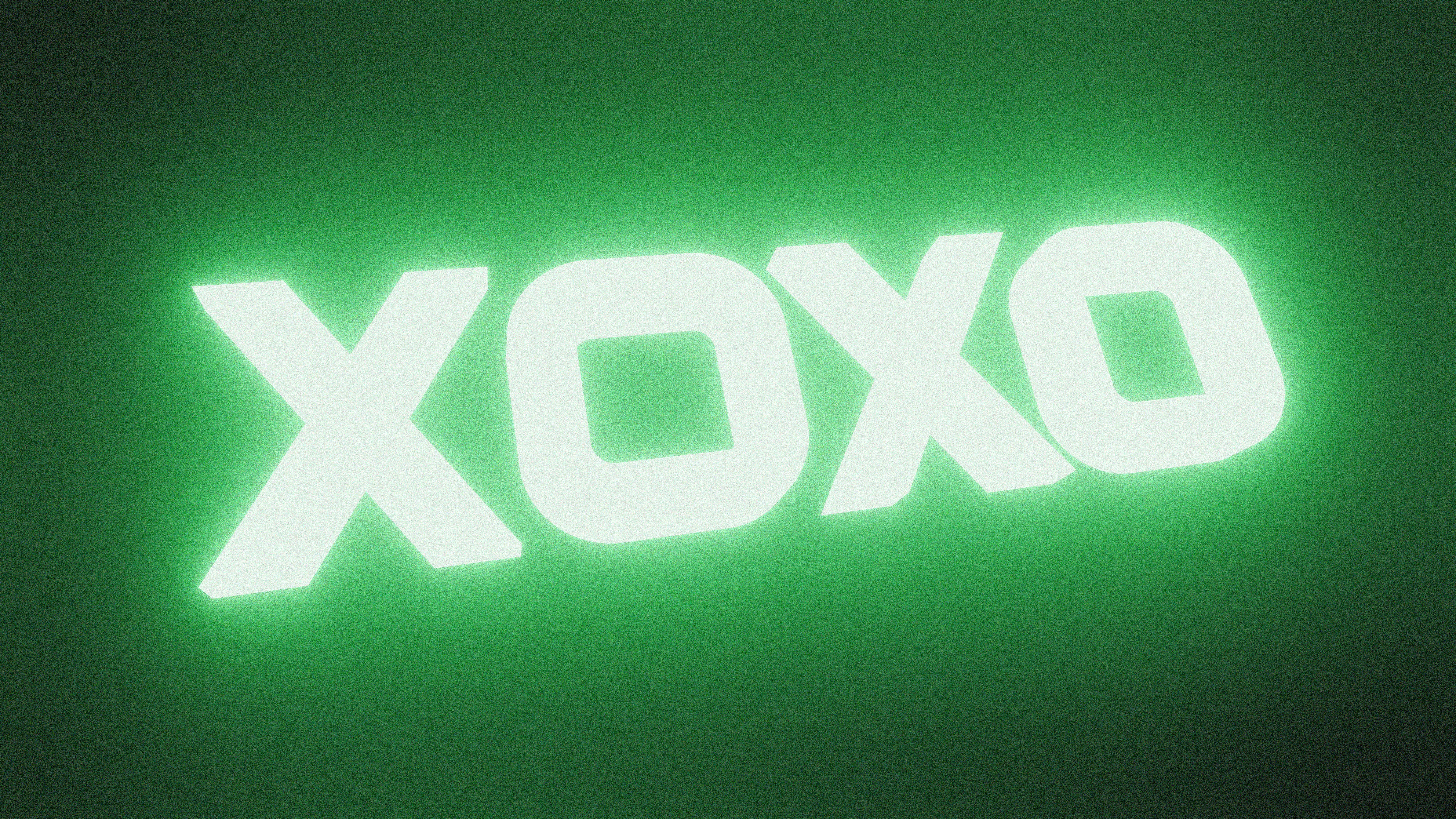 Glowing green xoxo text on dark background photo – Free Love Image on ...