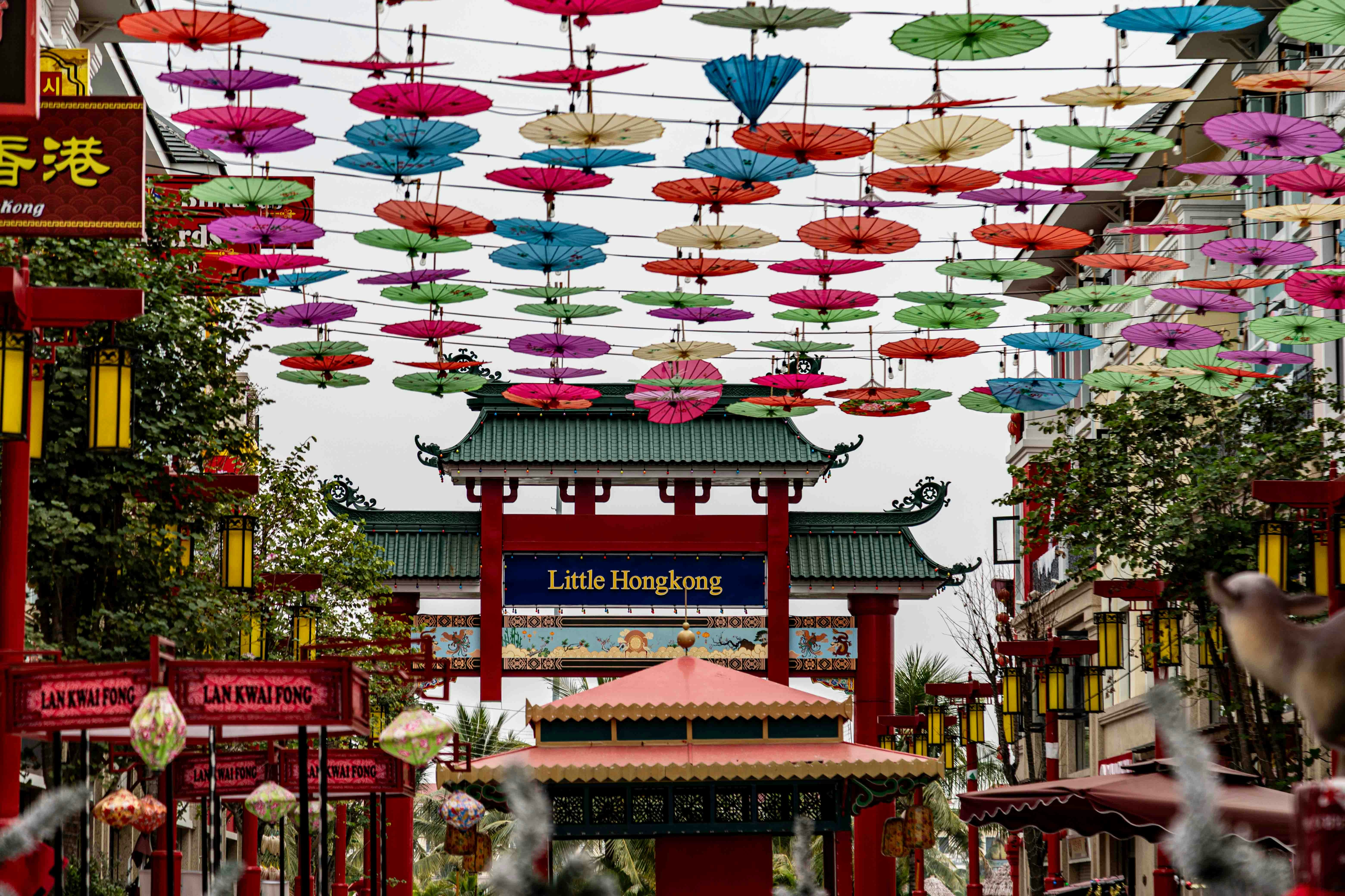 Lanterns Above Little HongKong: A Festival of Color in Chinatown Archways