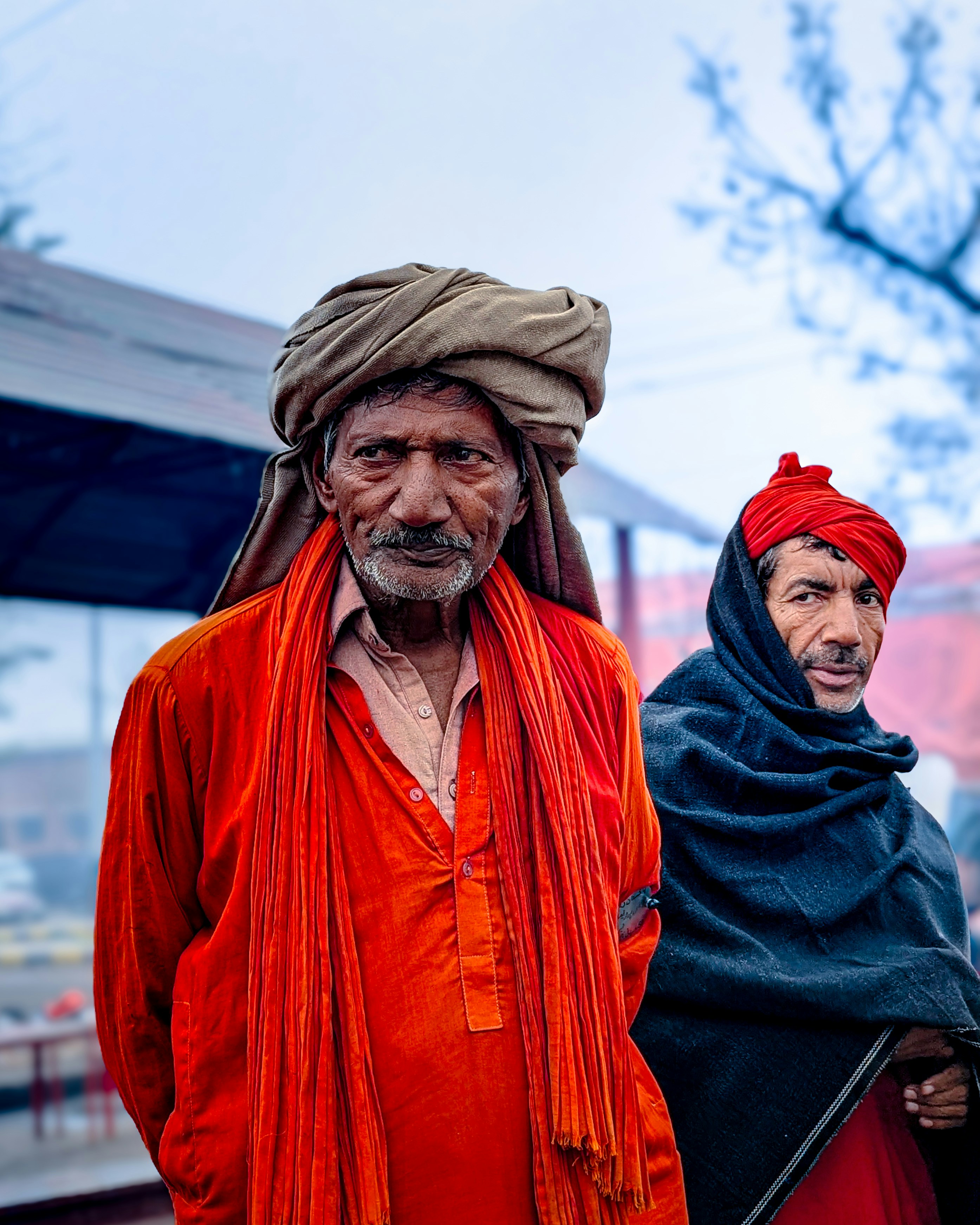 Two Turbans Under Evening Blue