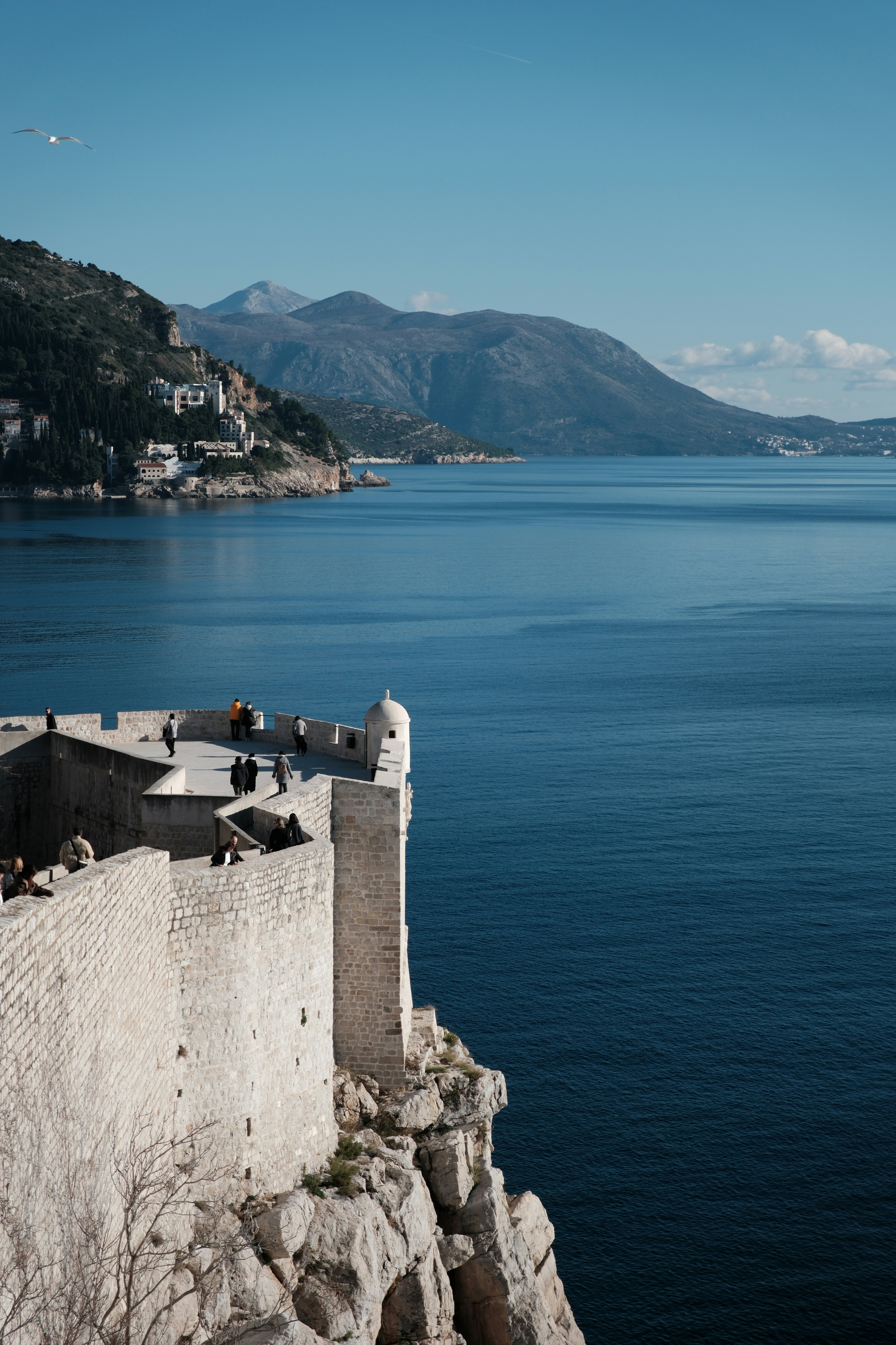 Cliffside Fortress Overlooking a Quiet Sea