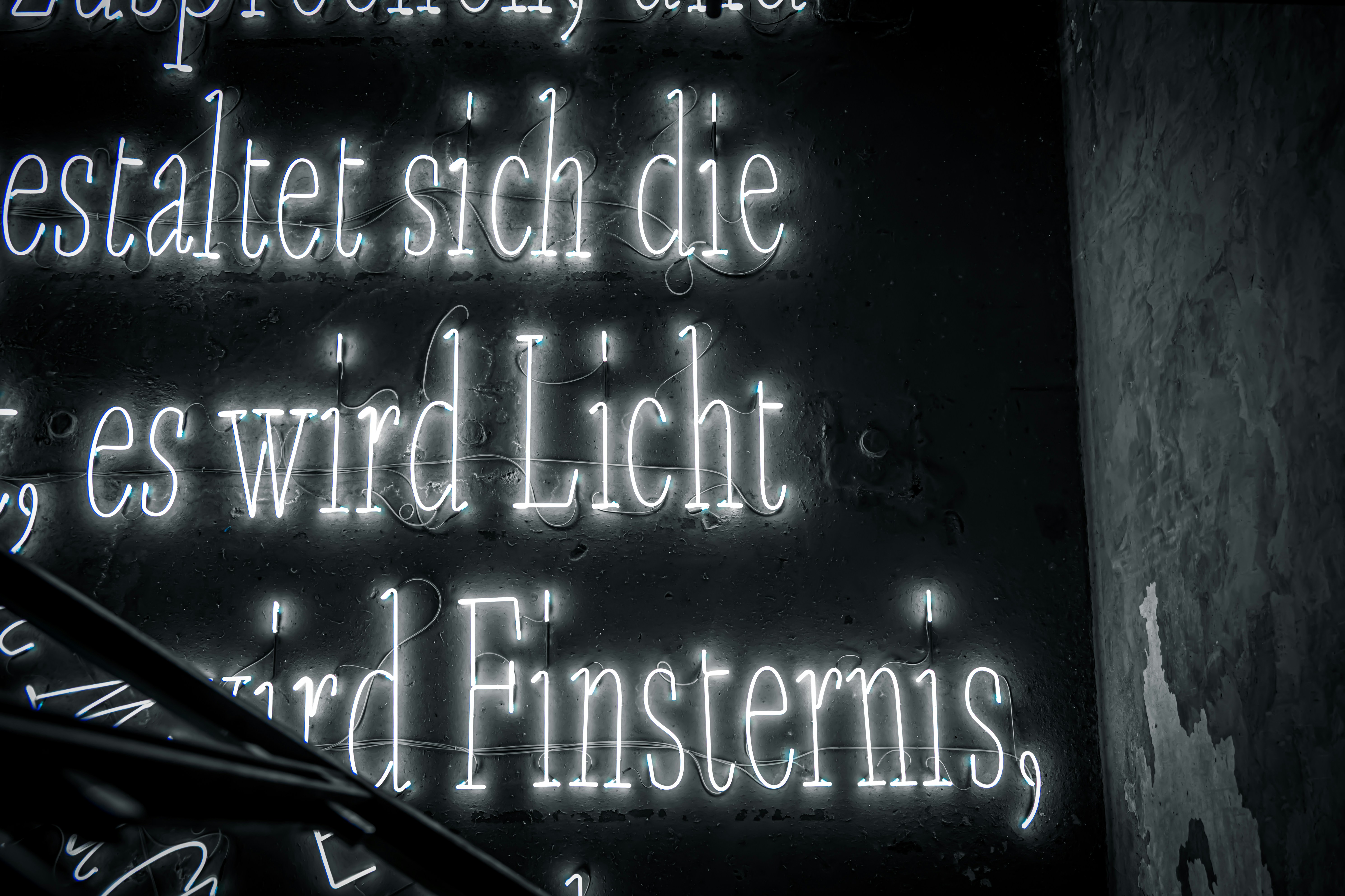 Neon Script in the Shadows