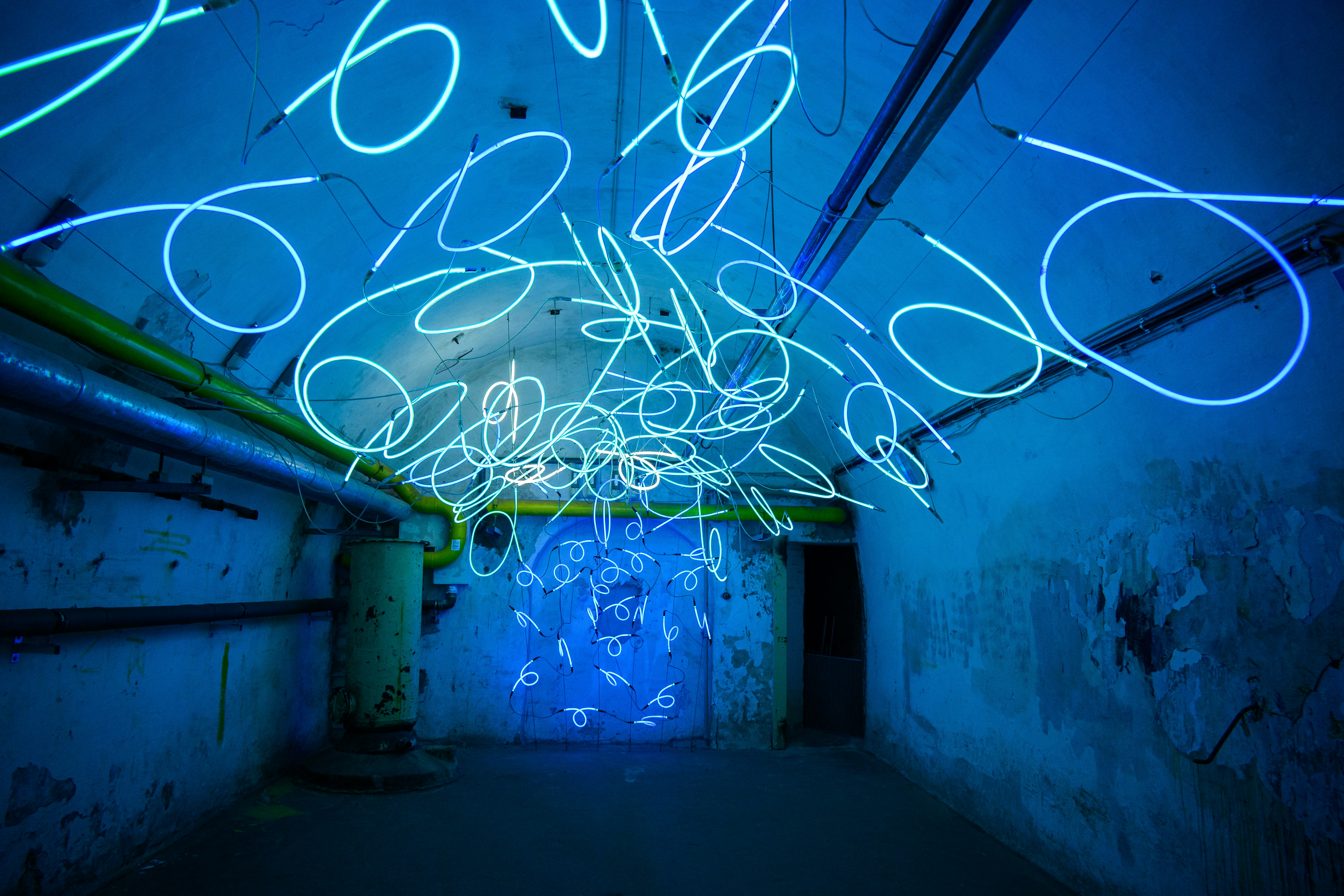 Neon Chalk: A subterranean lattice of light trails
