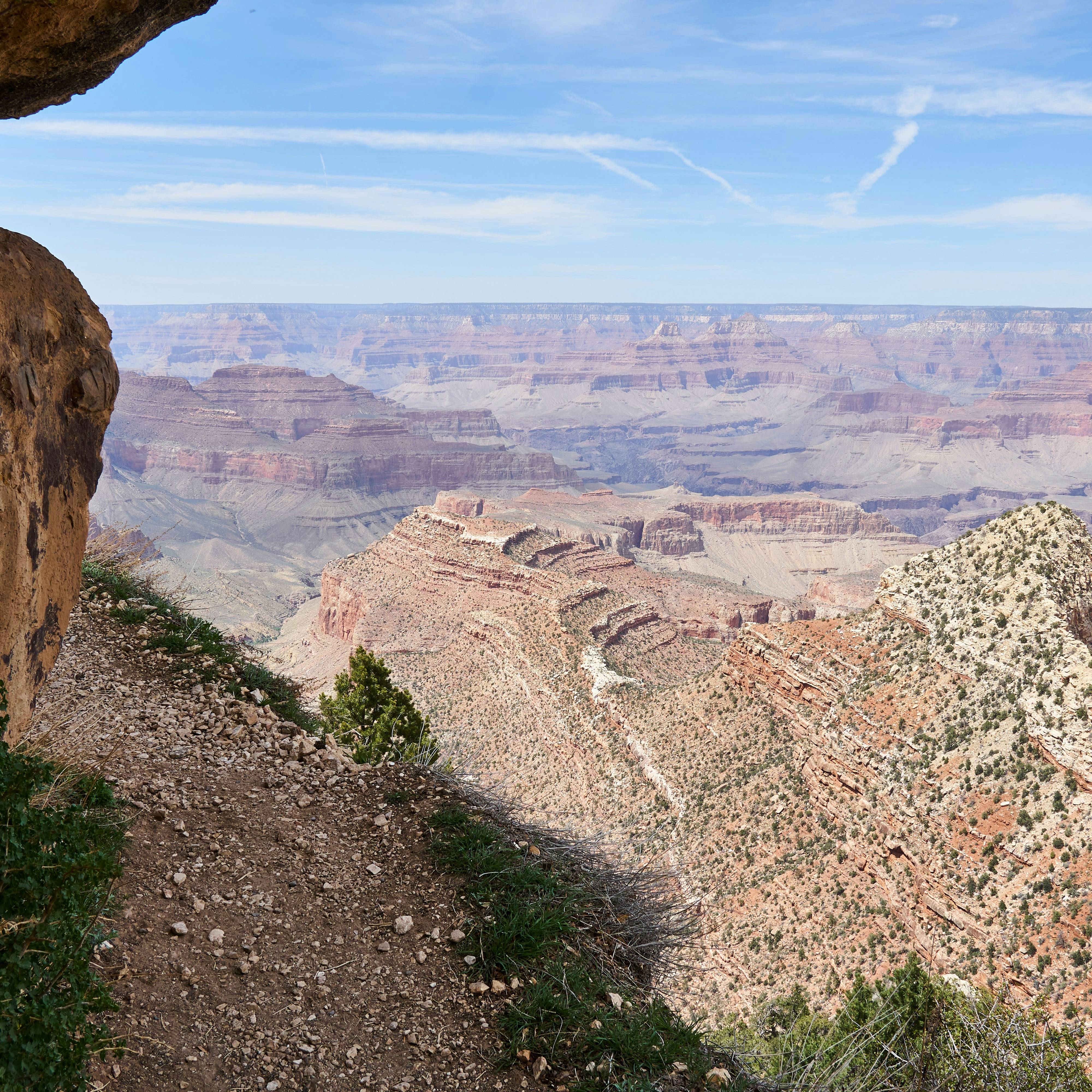 Vast Grand Canyon Outlook from a Shady Overlook
