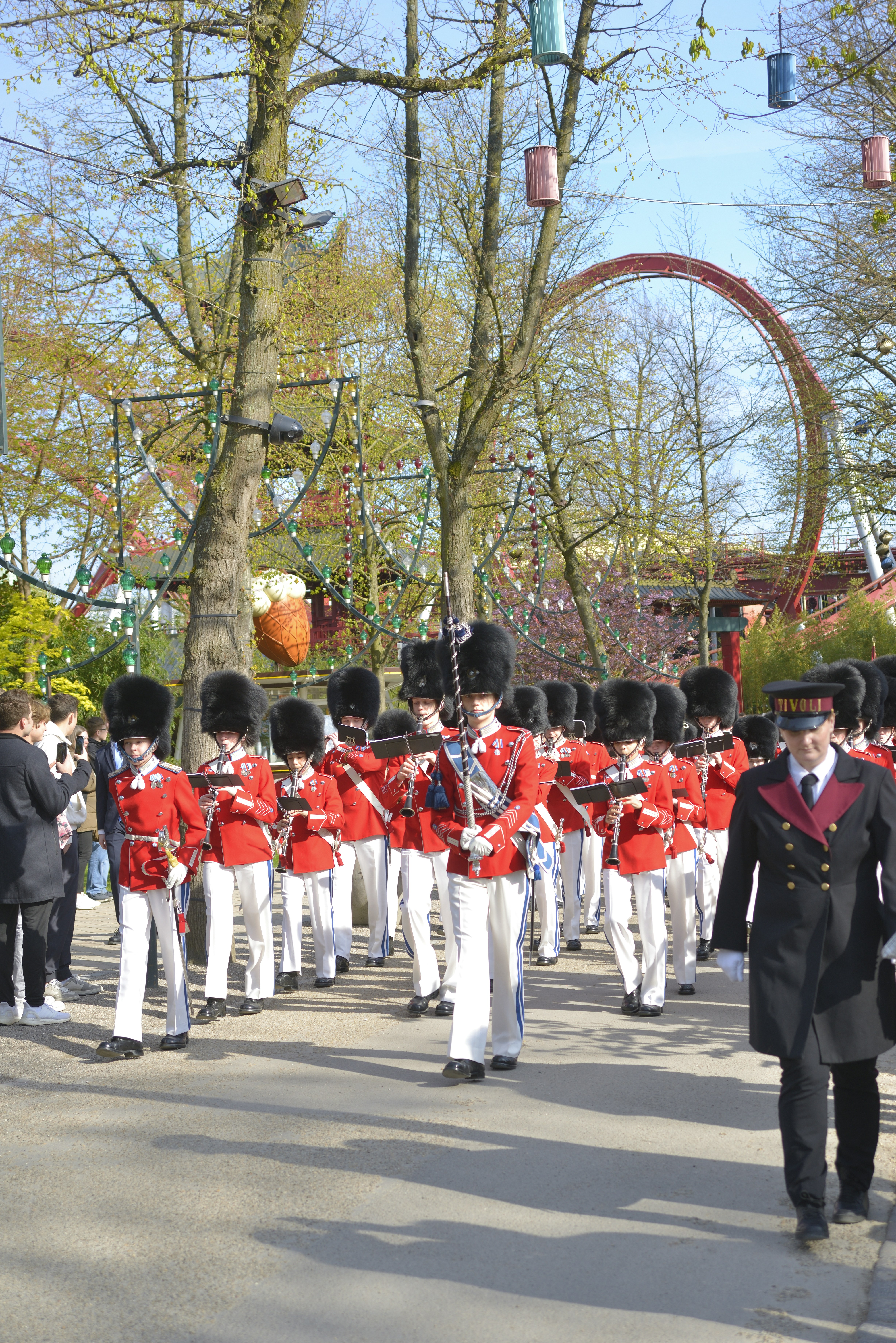 Marching Guards under a Clear Spring Sky