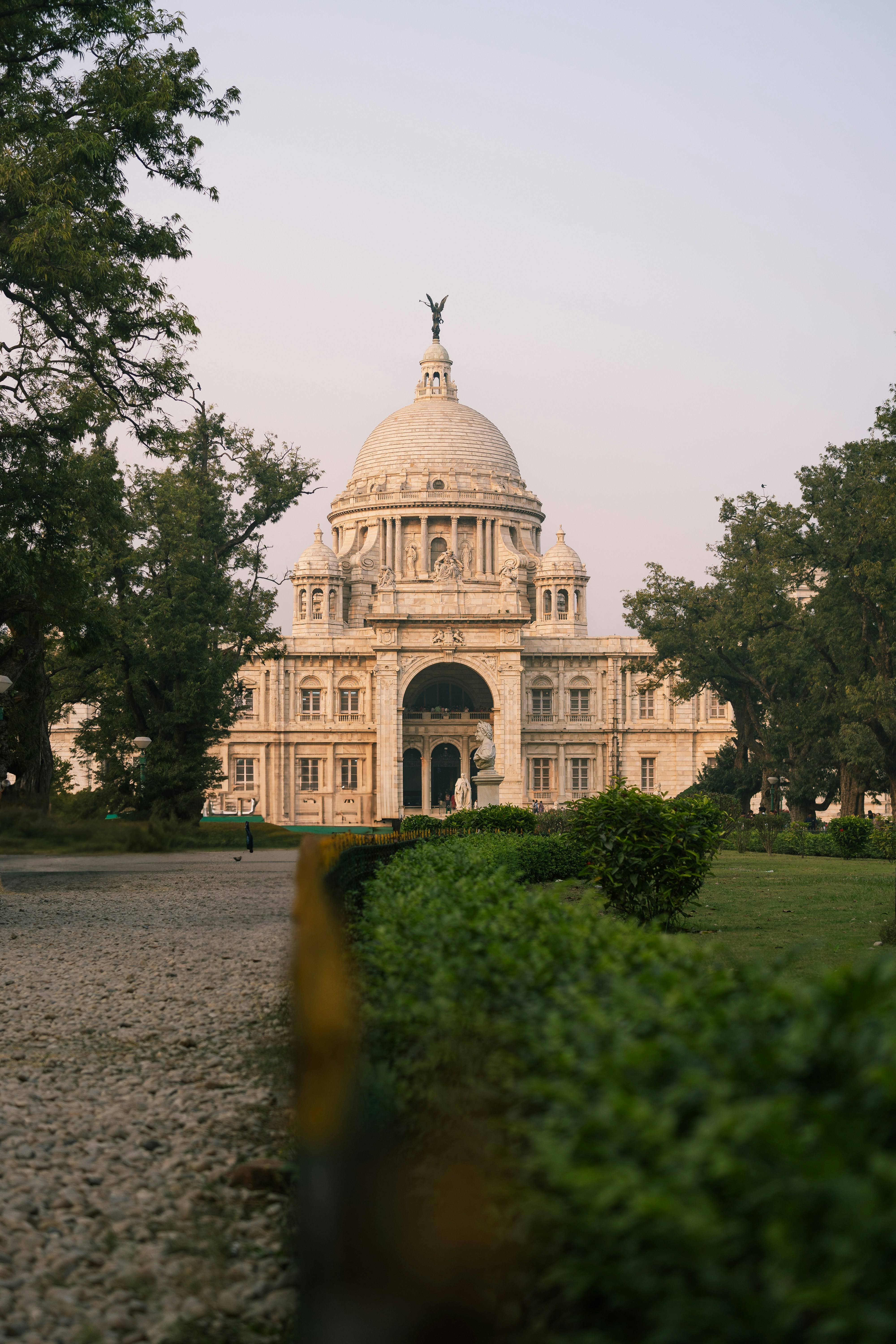 Dome of History: a Monument Framed by Garden Path and Trees