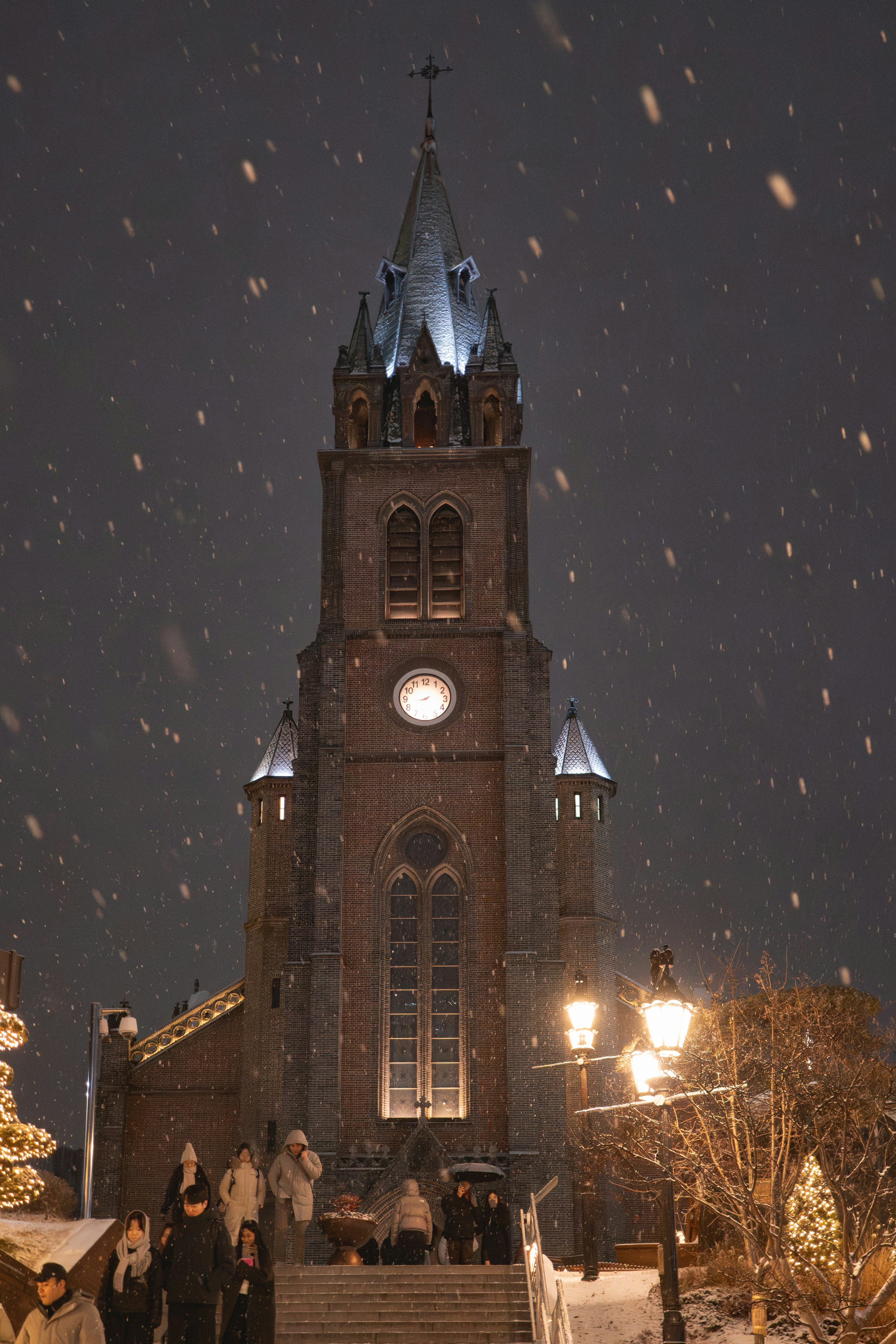 Myeongdong Cathedral, snow