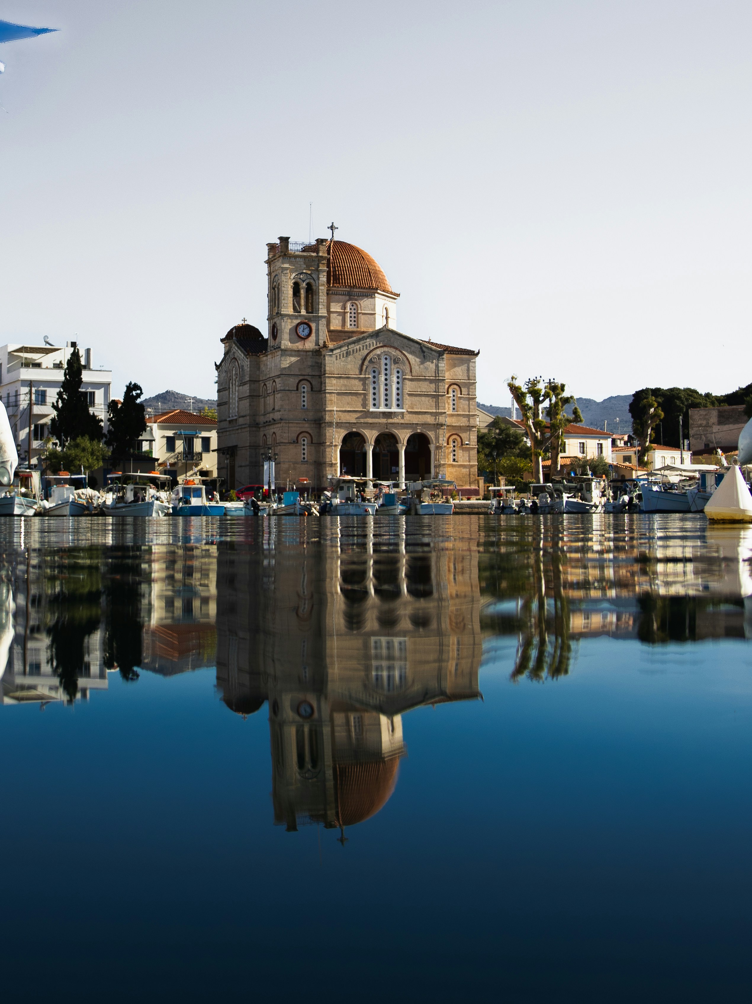 Harbor Church and Its Mirror: A Coastal Reflection