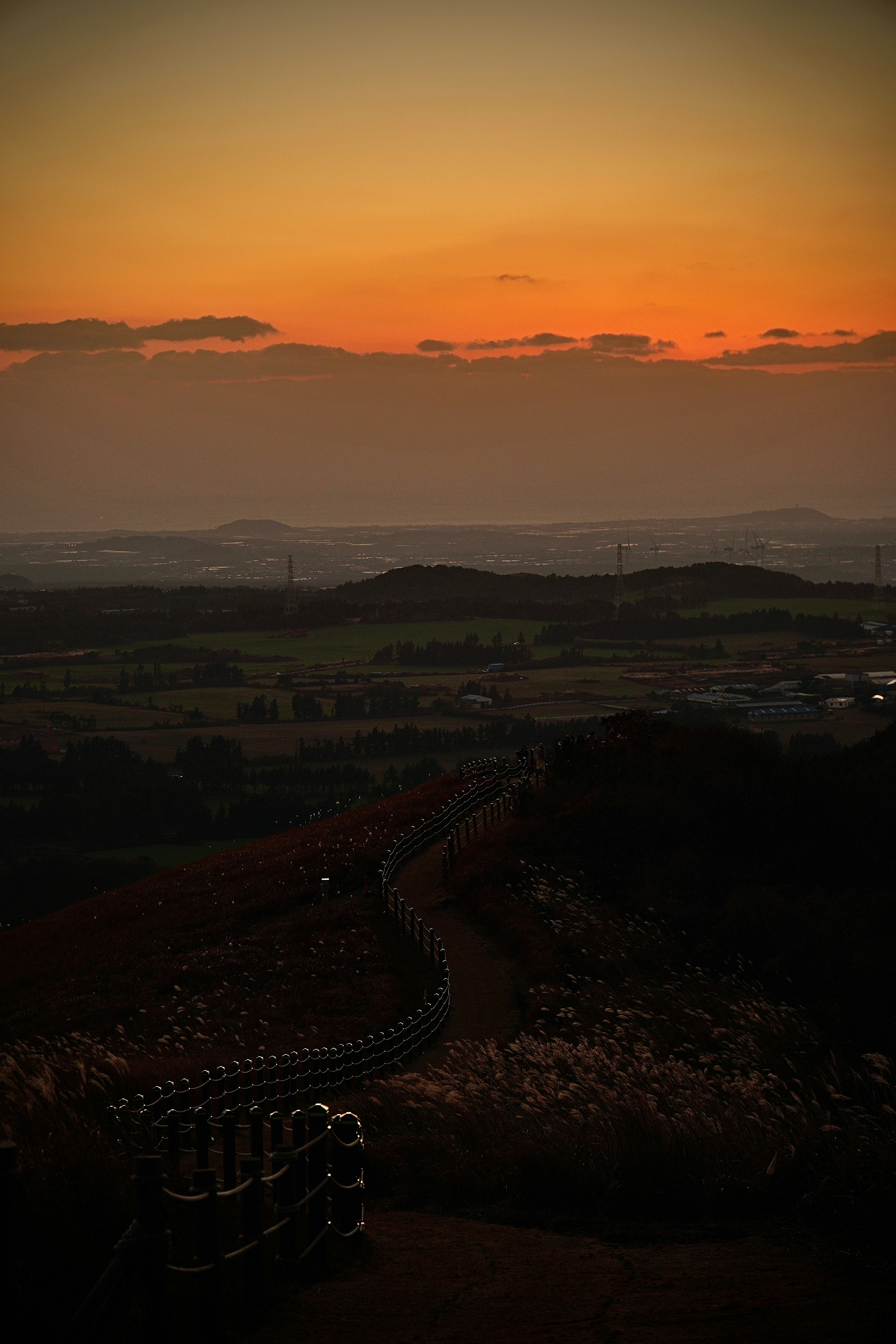 Twilight Plume: A Lanterned Path Through Dusk Hills