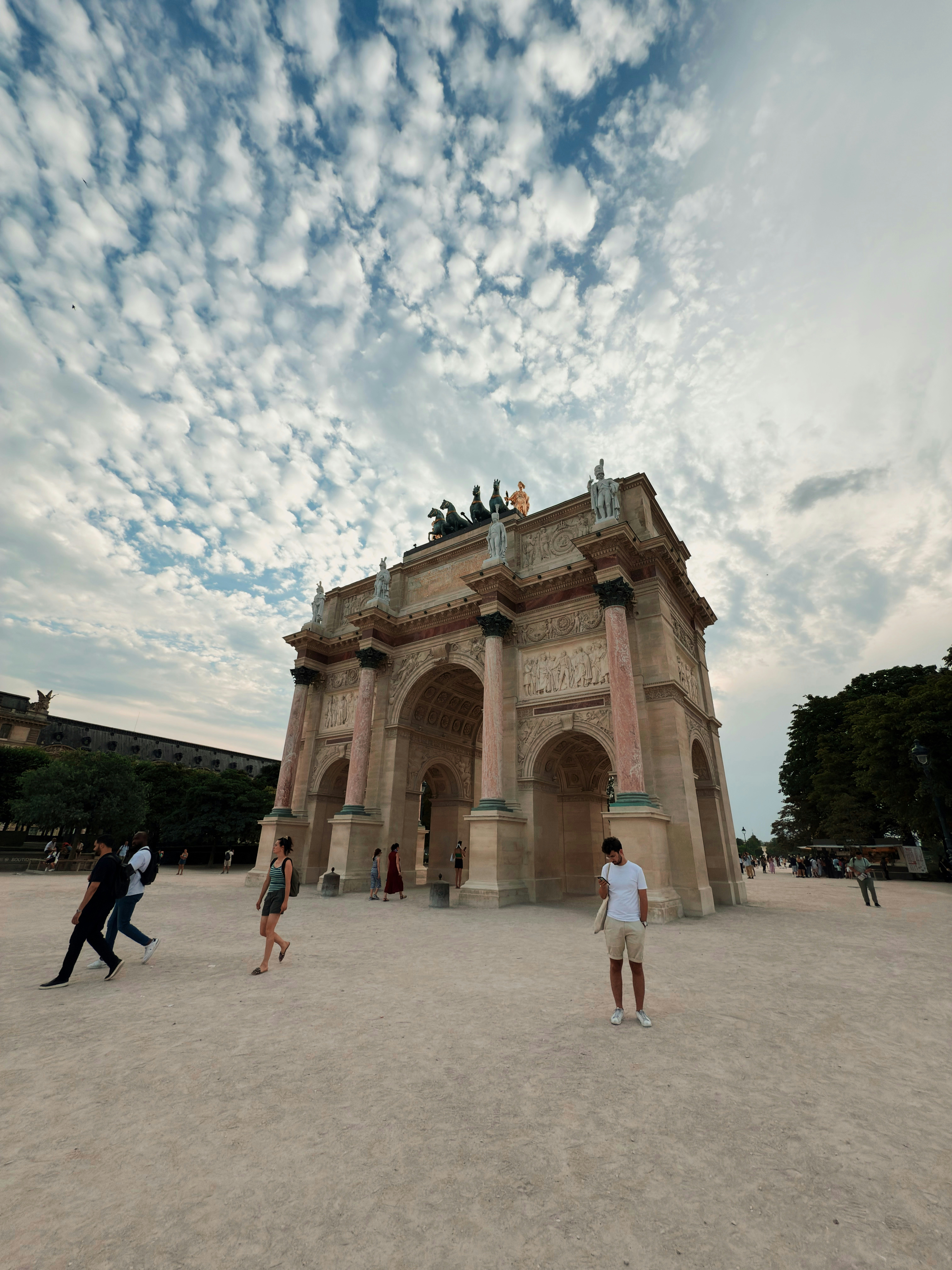 Triumphal Arch under a Sky of Small Clouds