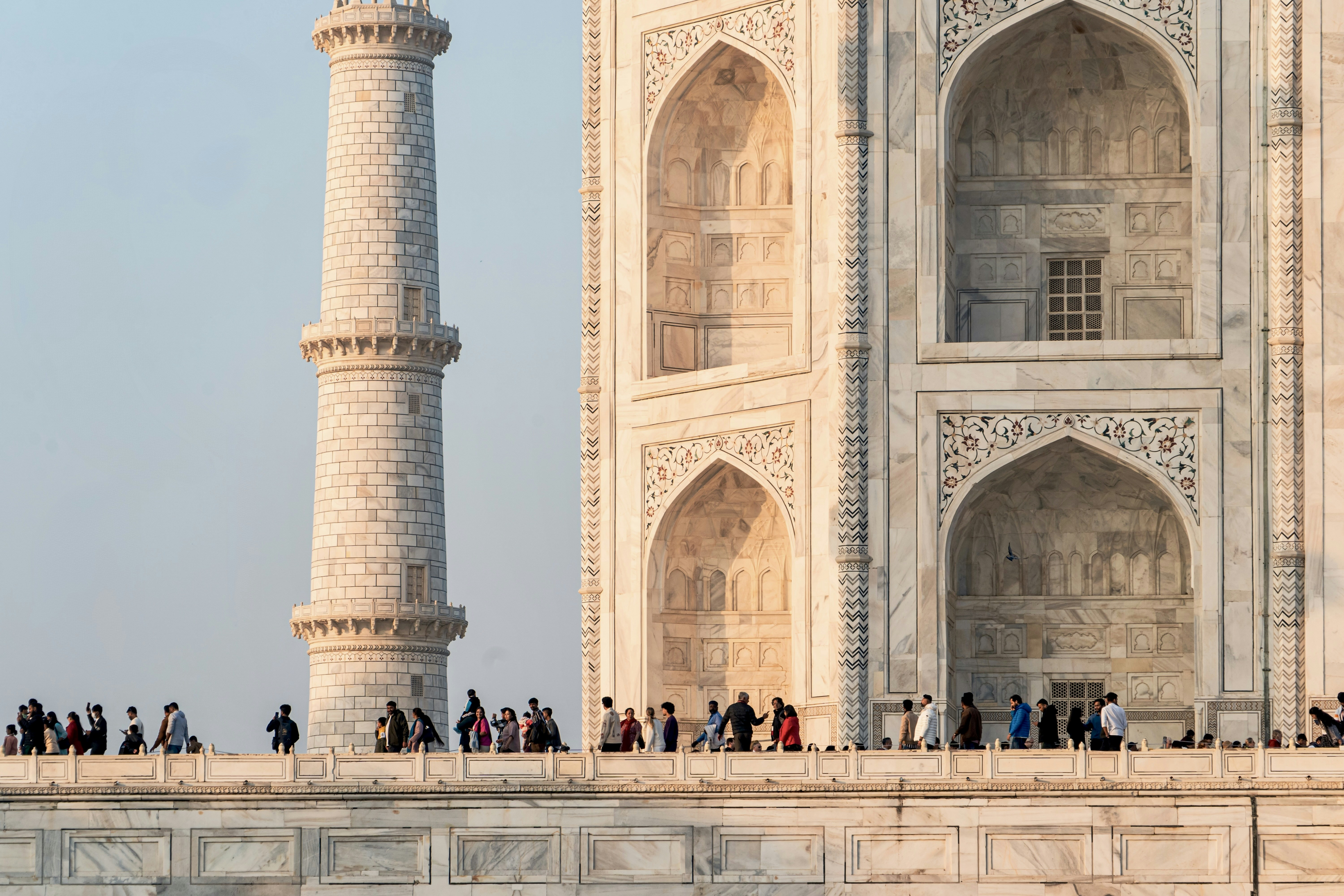 Lines of Heritage: Moonlit Steps Beside the Taj