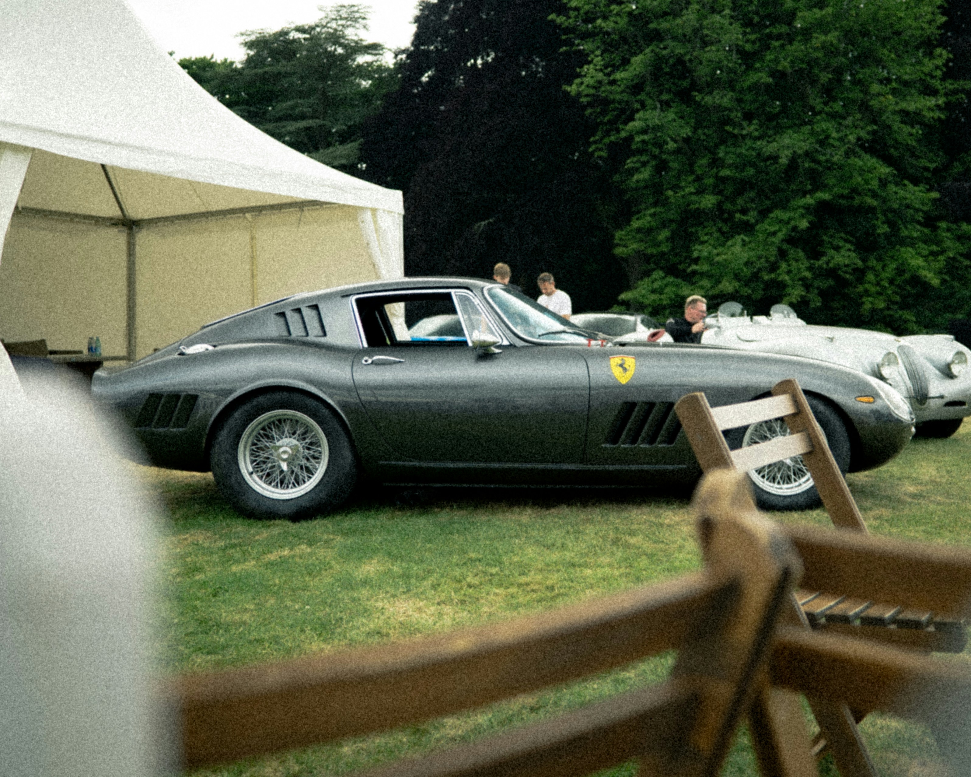 Classic Ferrari Vintage Sports Car at Outdoor Car Show