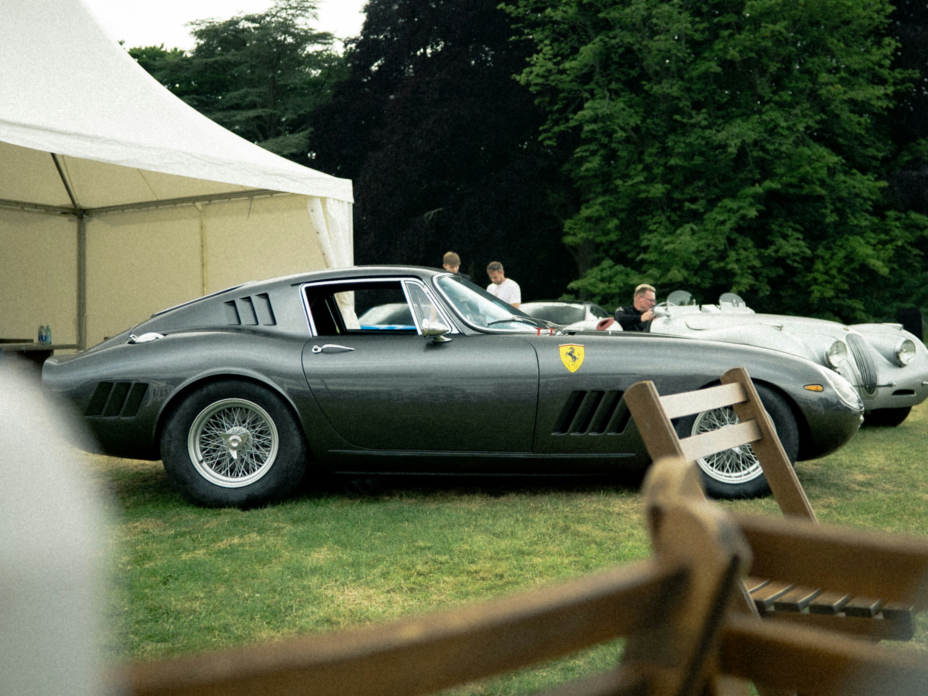 Classic Ferrari Vintage Sports Car at Outdoor Car Show