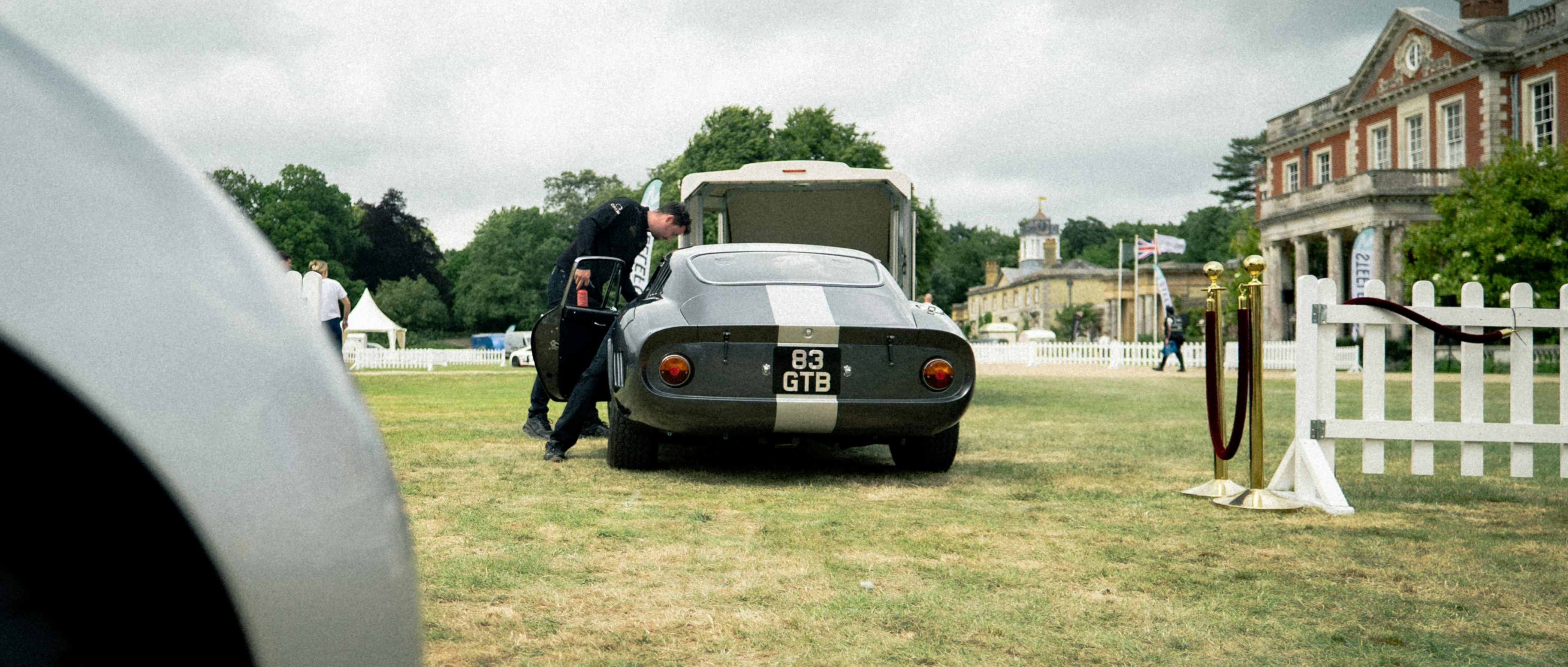 Classic Ferrari Vintage Sports Car at Outdoor Car Show