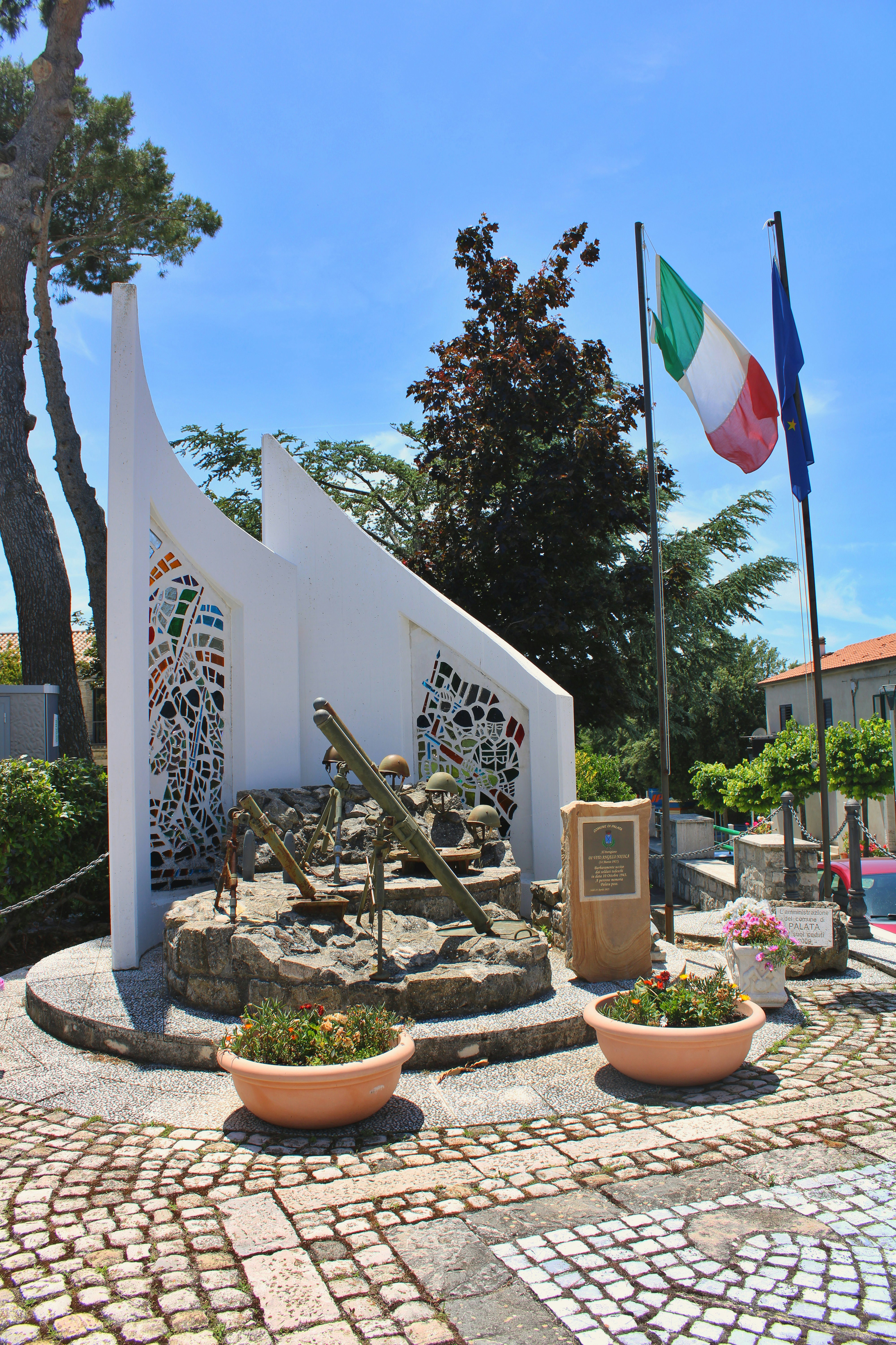 Monumental Mosaics: A Sunlit Memorial Palette