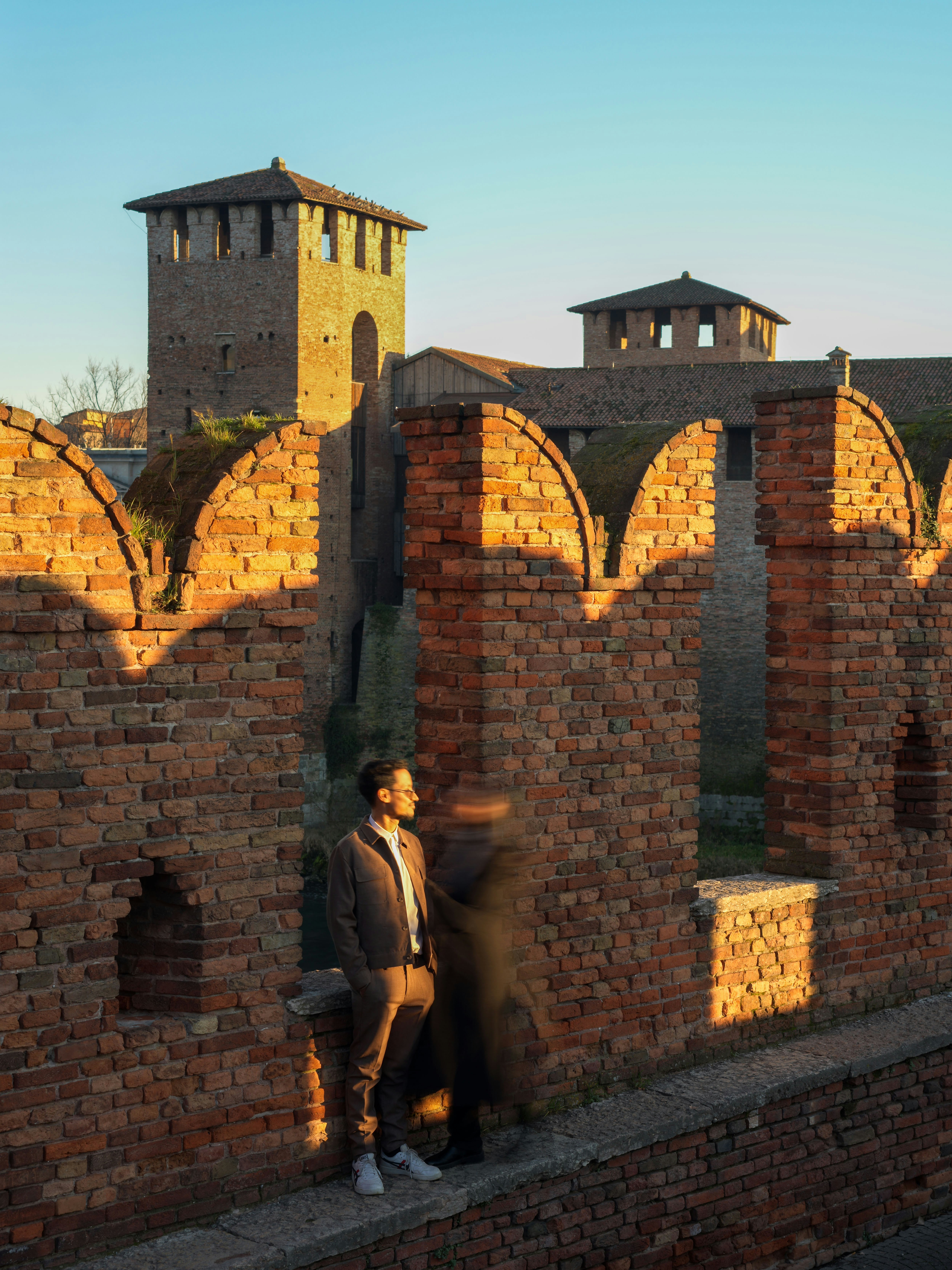 Brick Arches in Evening Light: Echoes of the Ancient Wall