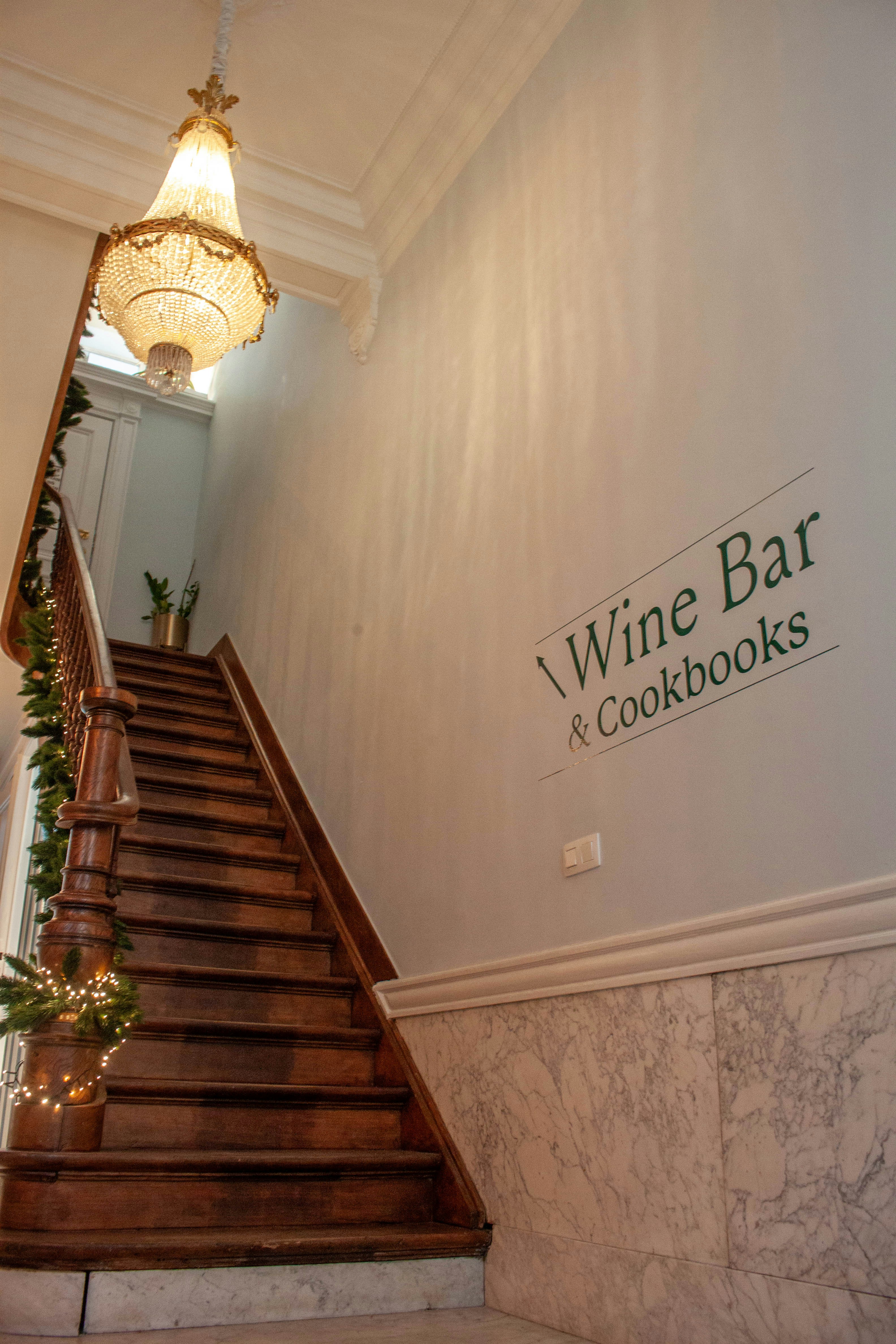 Stairway to a Wine Bar