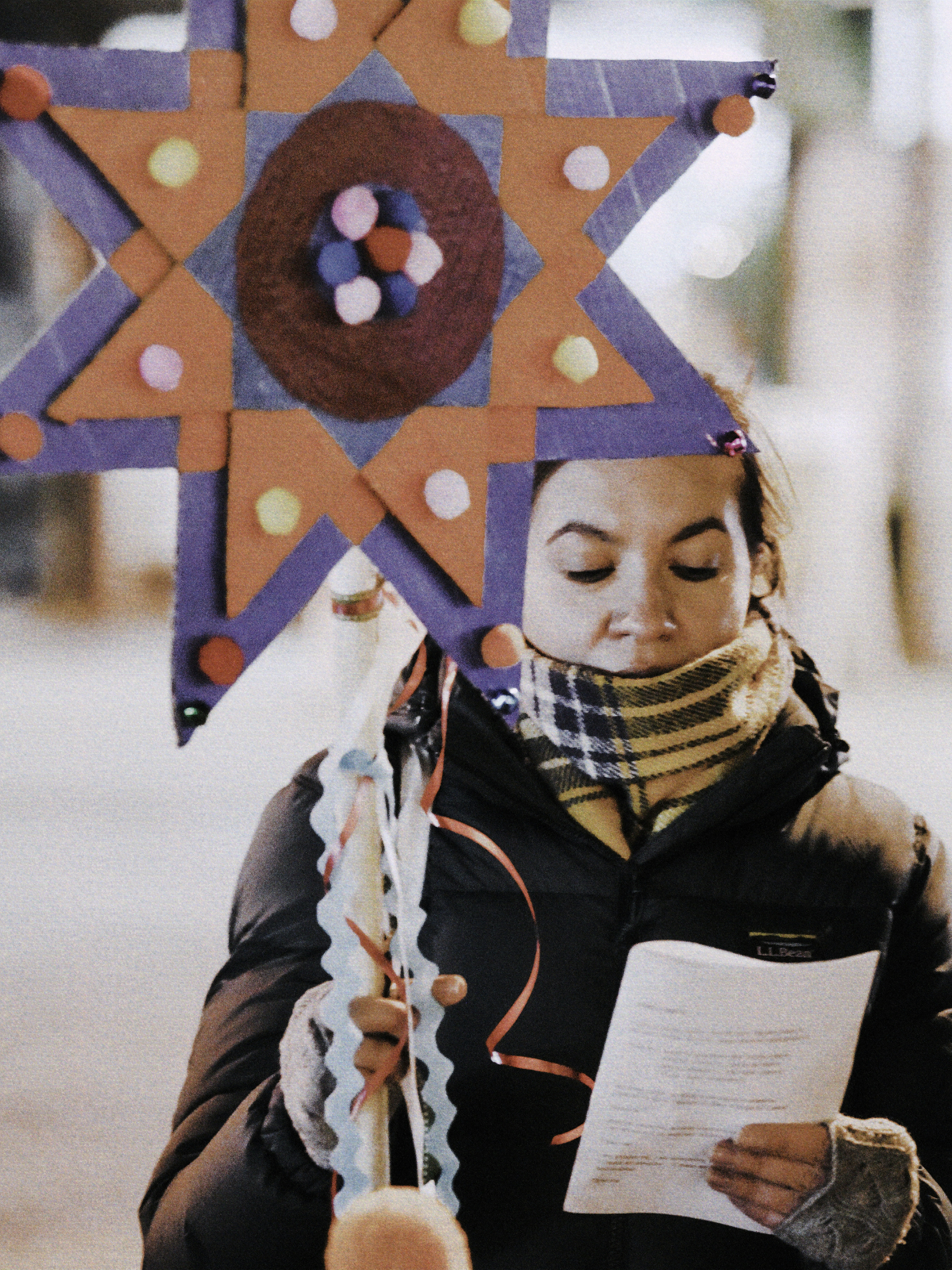 Lantern Star of Winter: A Quiet Moment with a Paper Star