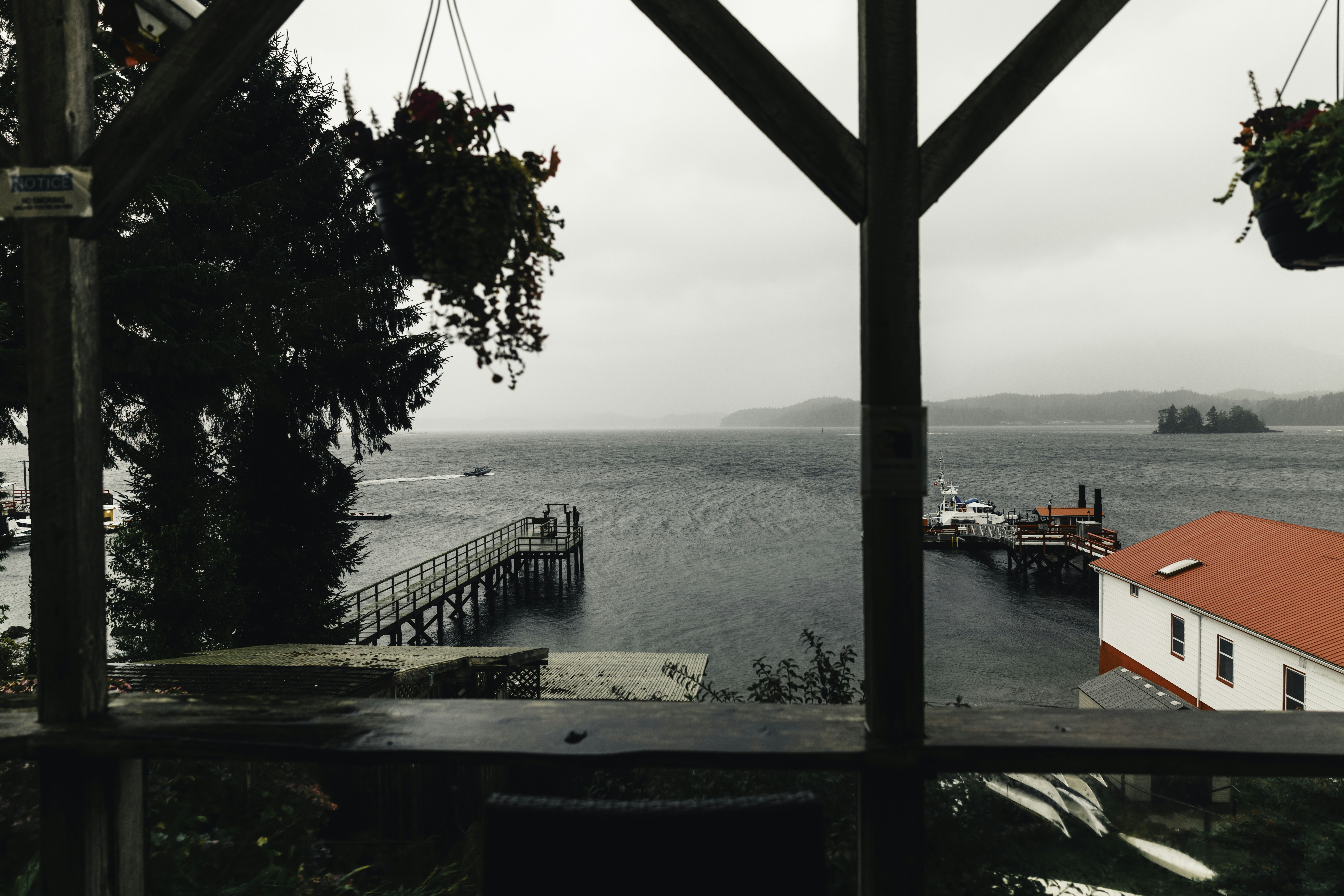Seaside Pier Through Framing Beams