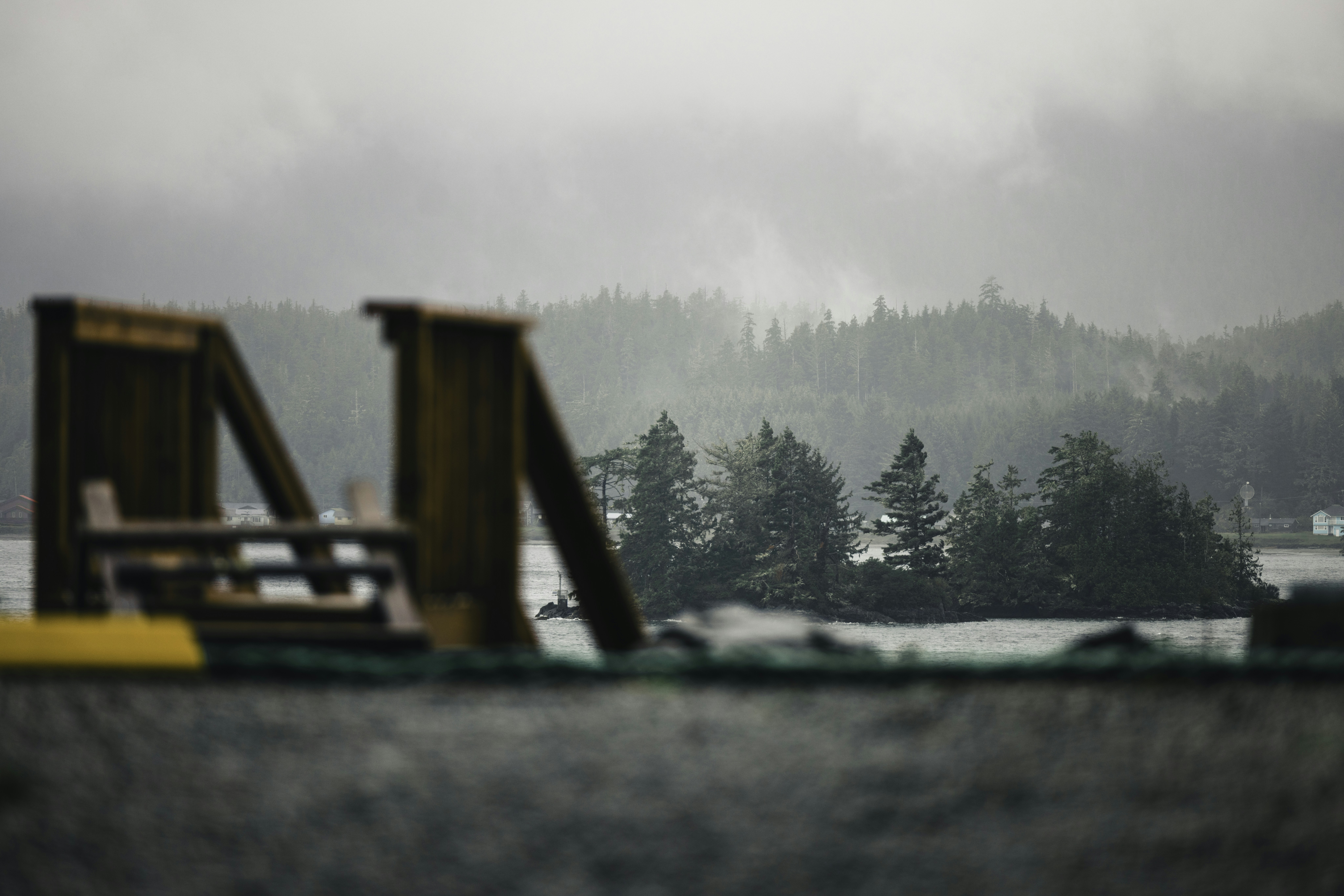 Misty Timberlake Cumulous over a Quiet Dock