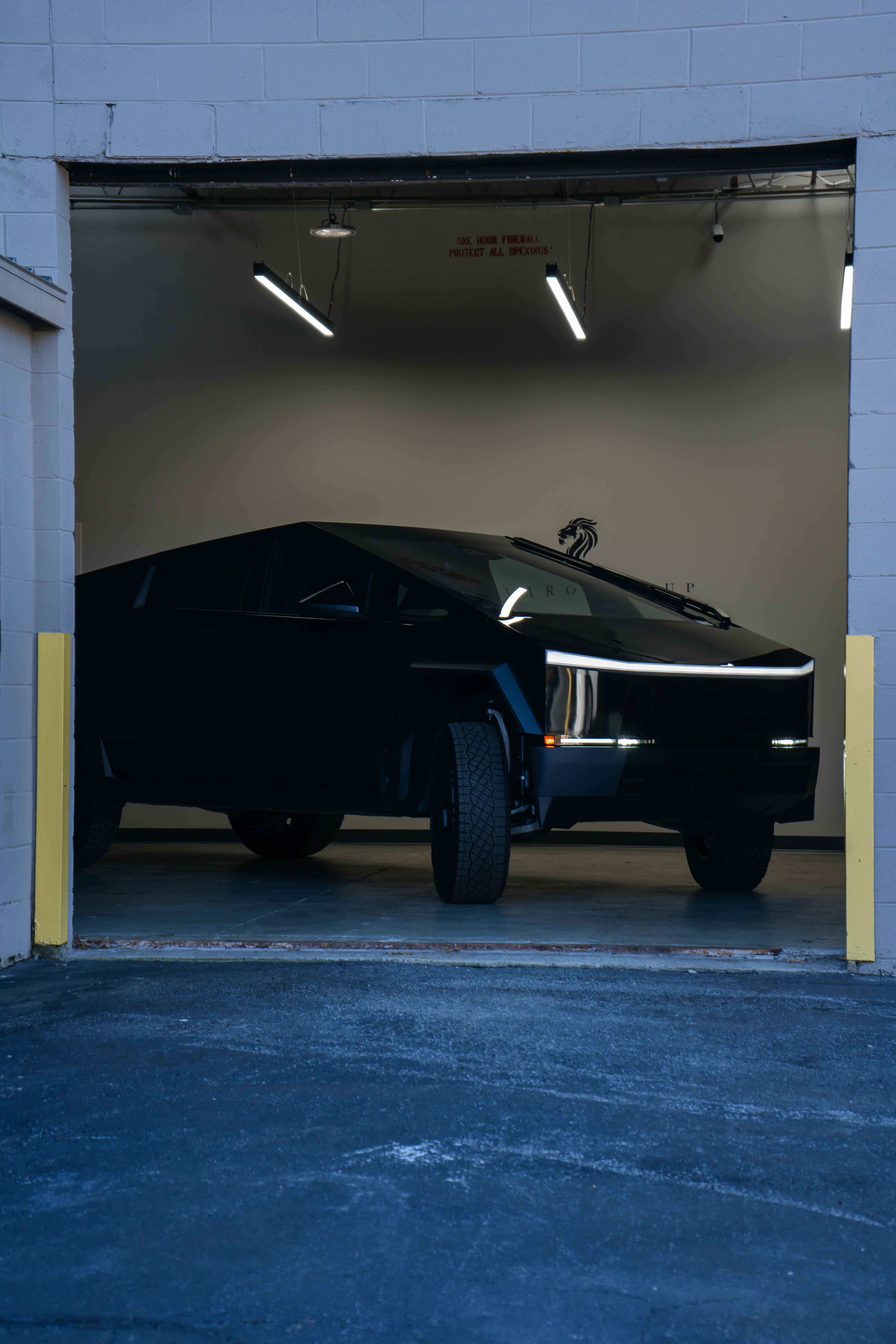 Midnight Myth: A Sleek Car Emerges from the Doorway