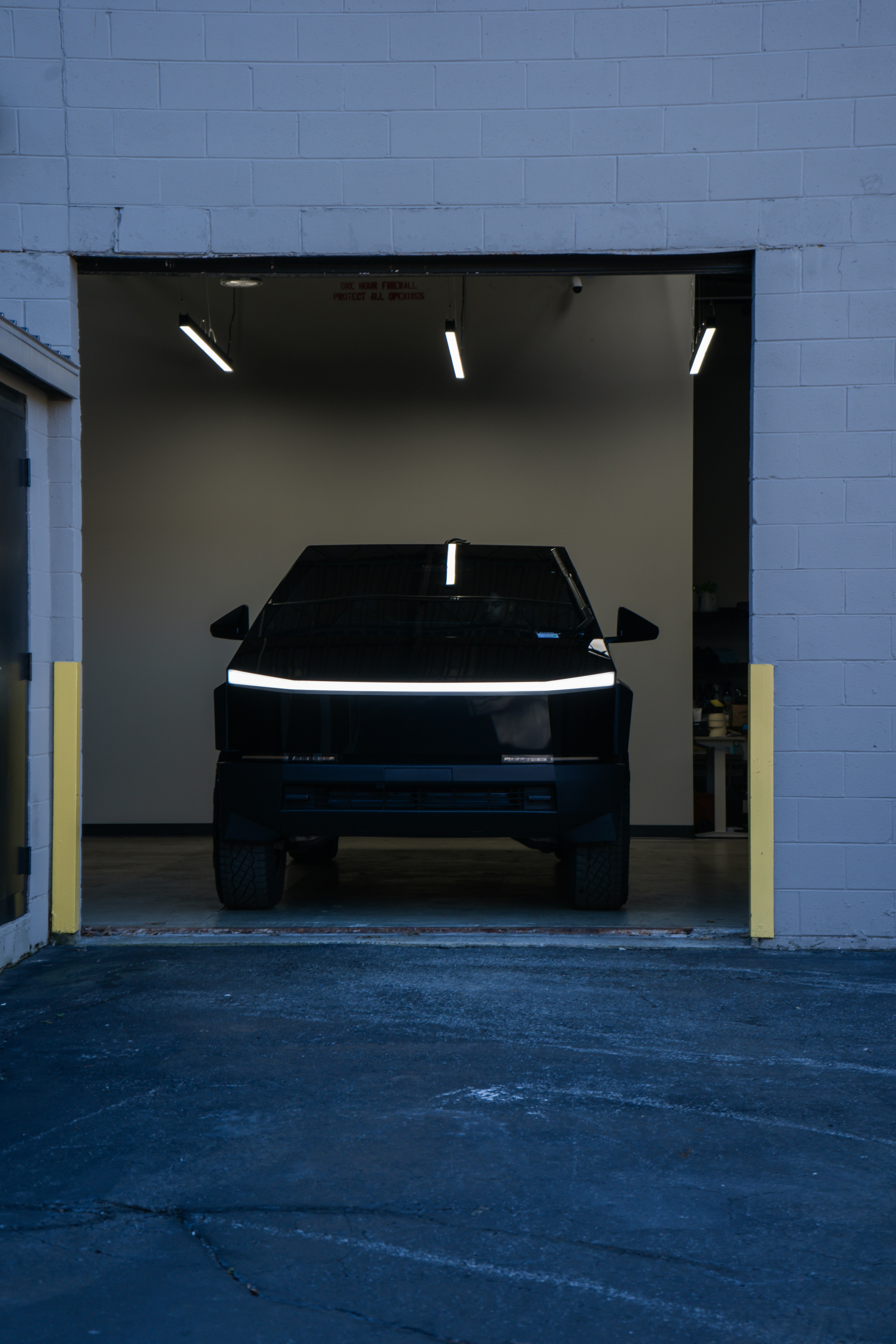 Midnight Truck Emerges from the Garage