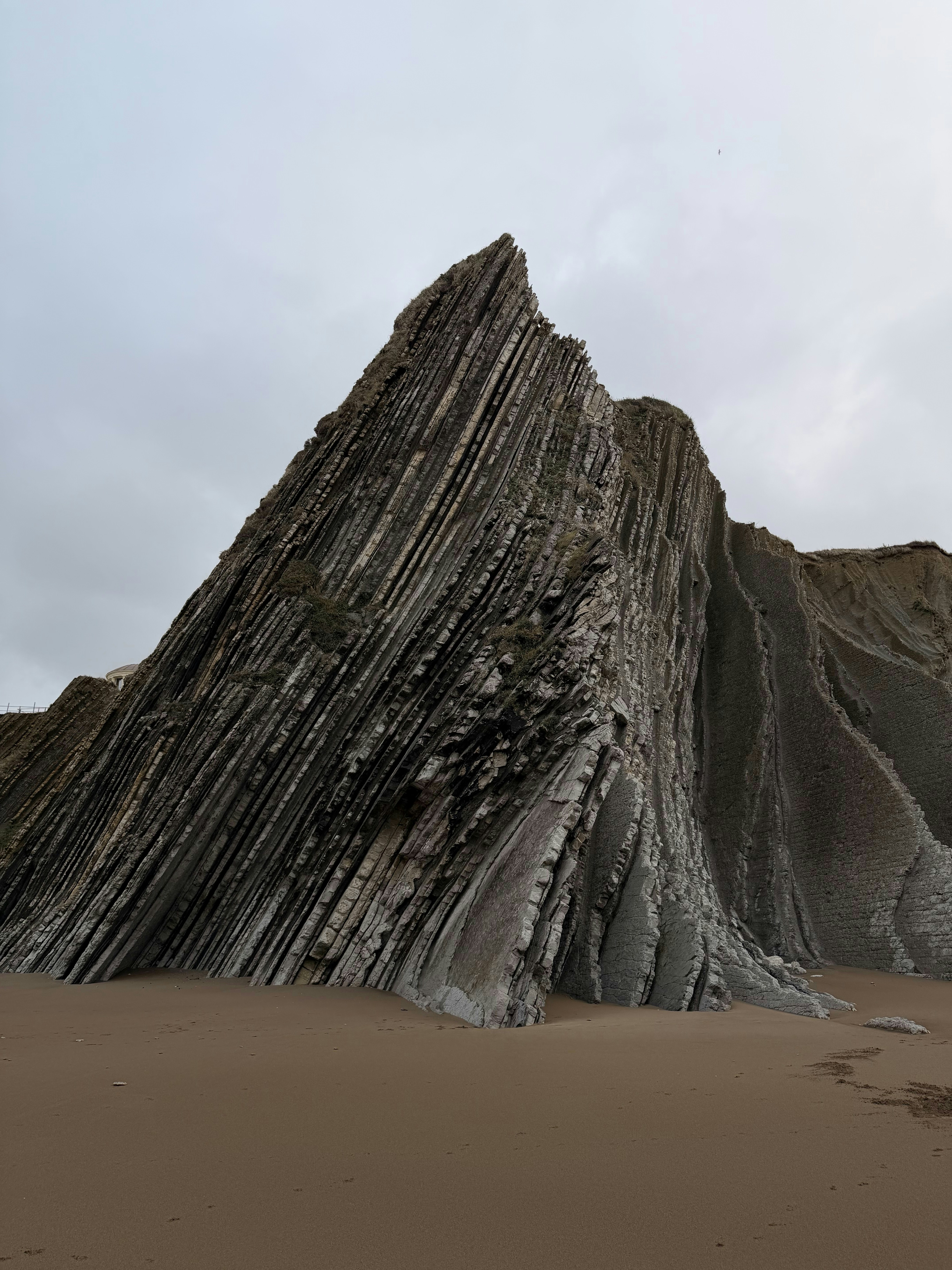 Tilted Vein Peaks on a Desolate Beach
