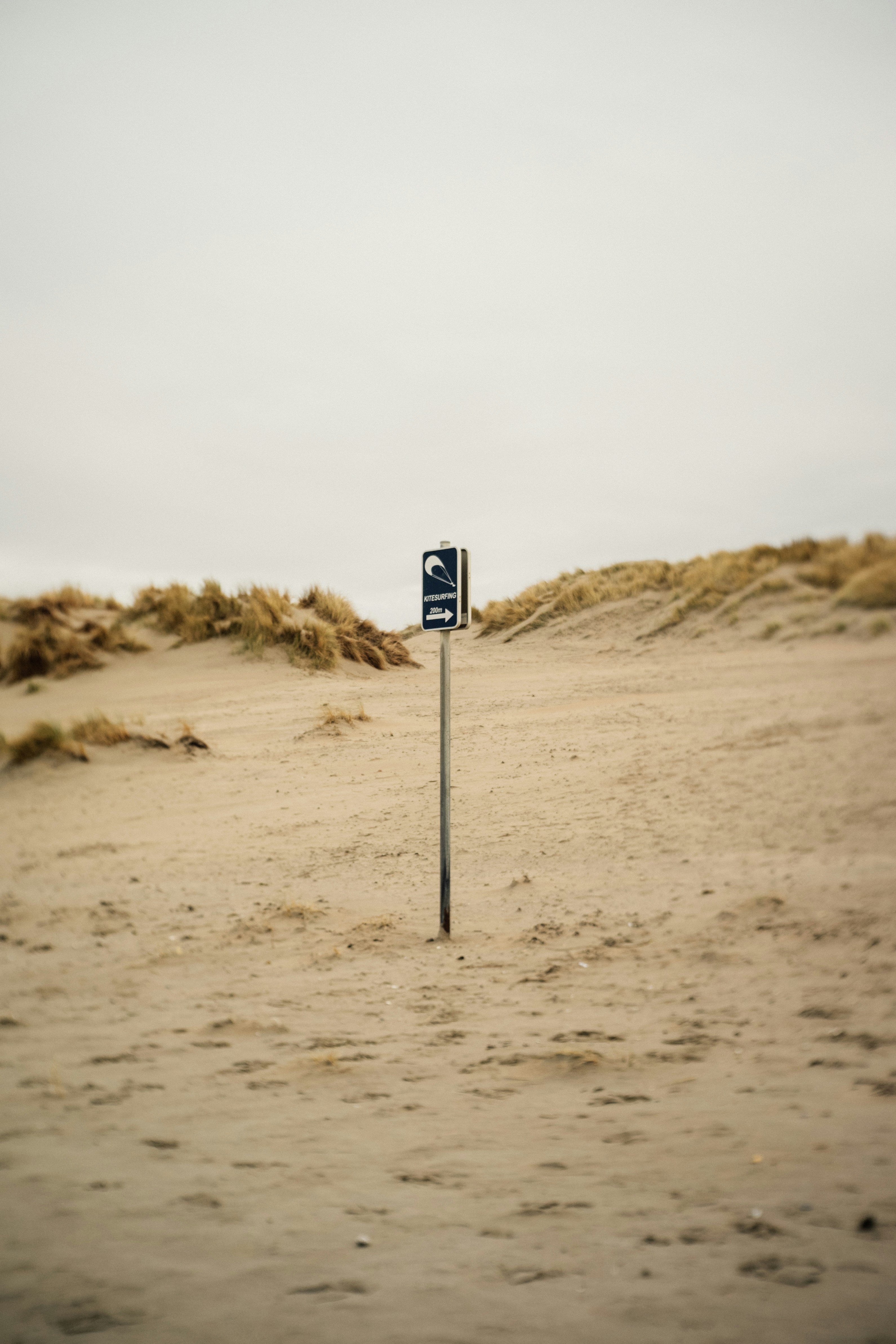 Desert Marker in Quiet Dunes