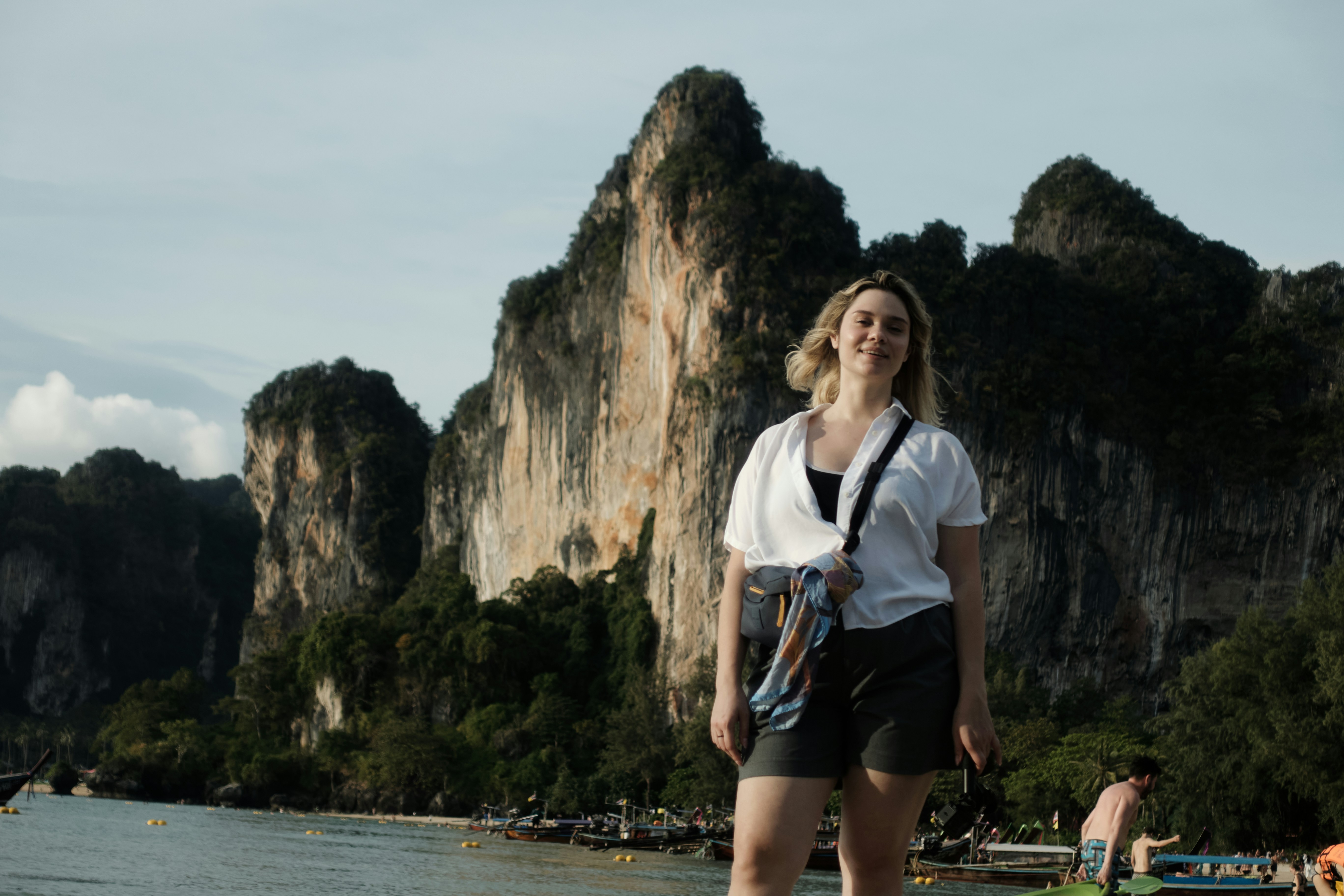 Lofty Cliffs and a Casual Portrait by the Water