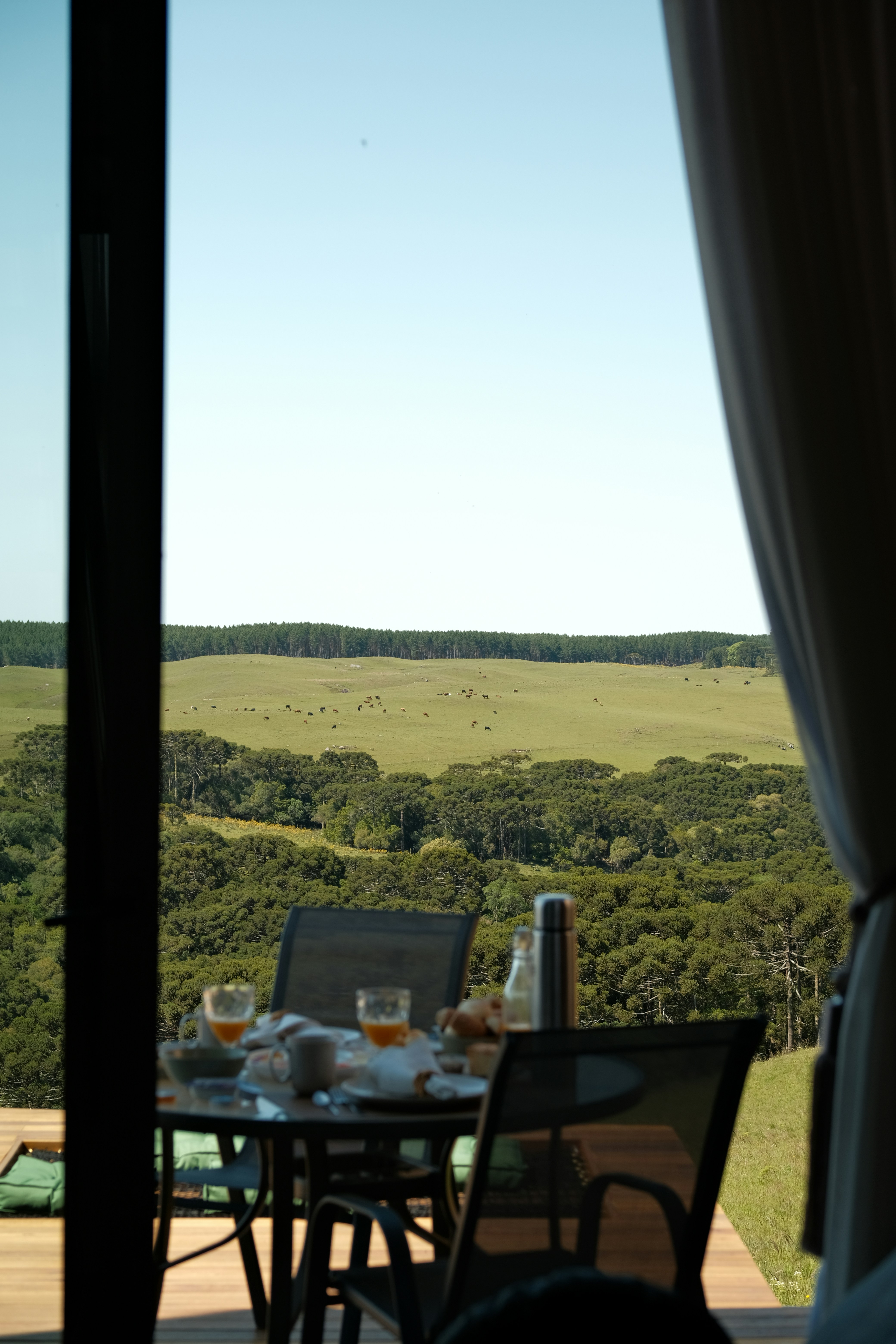 Patio Overlook: Breakfast with a Horizon of Hills