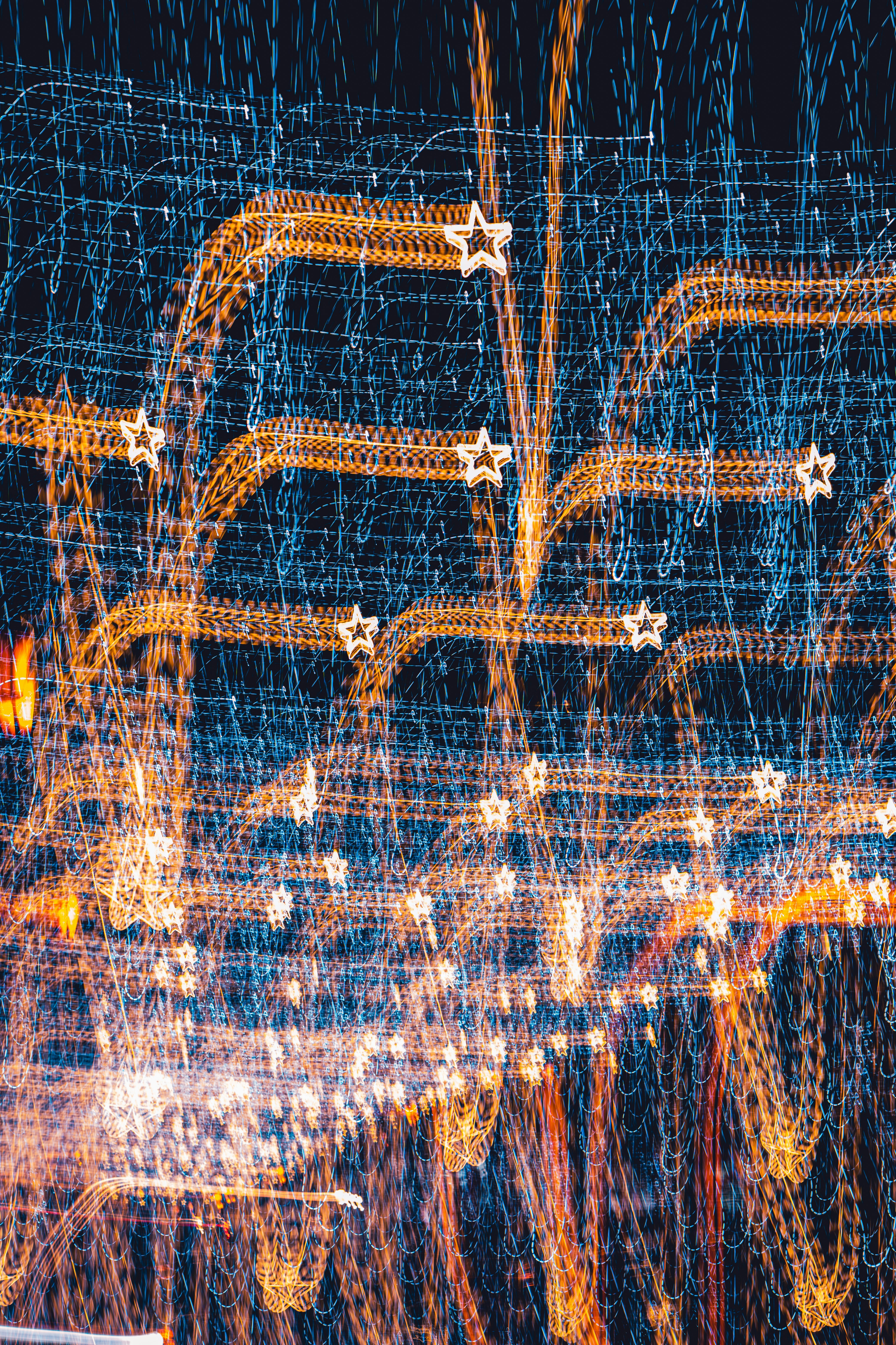 Neon Pathways: A Night of Whirling Lights