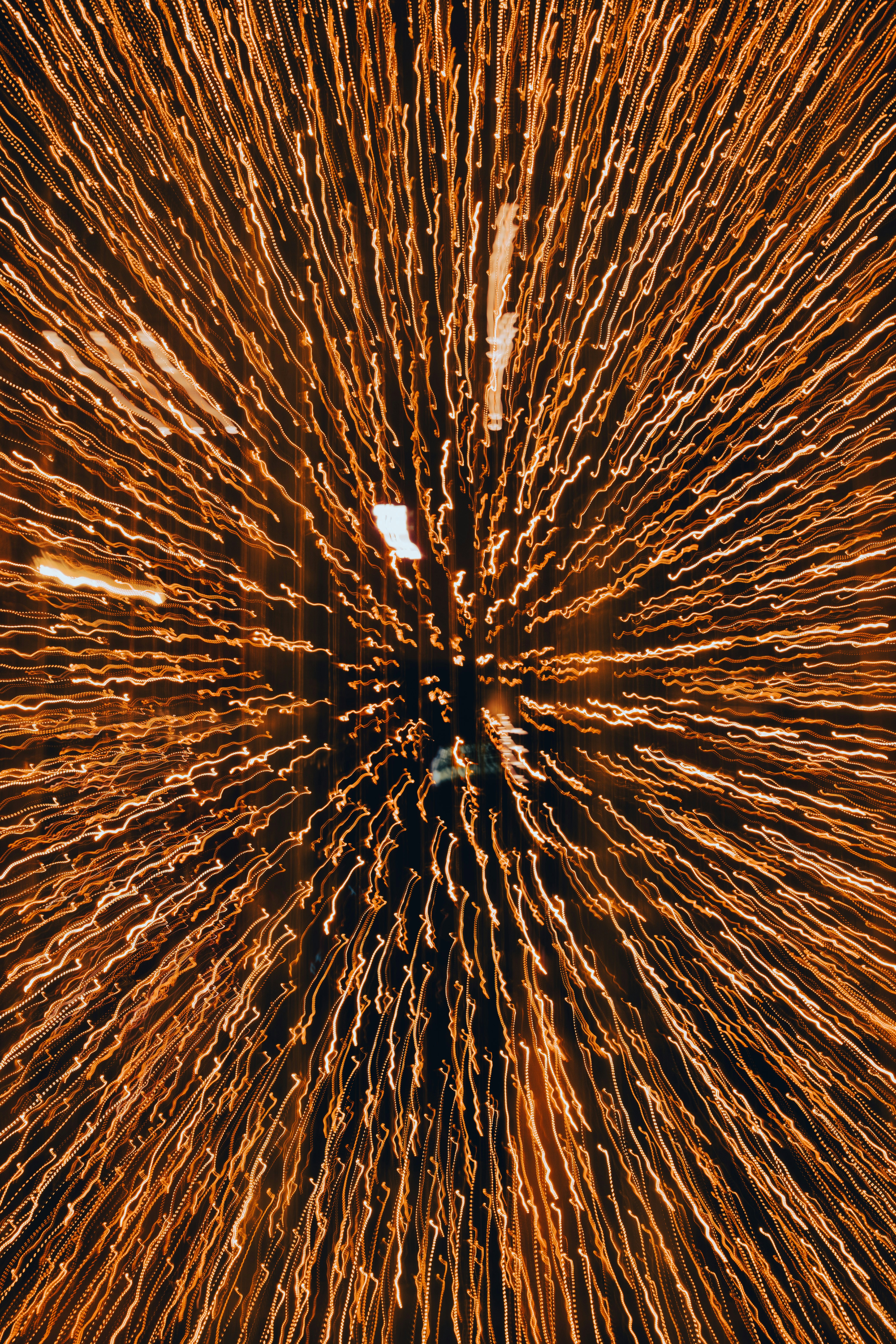 Radiant Burst: A Centered Dance of Sparks