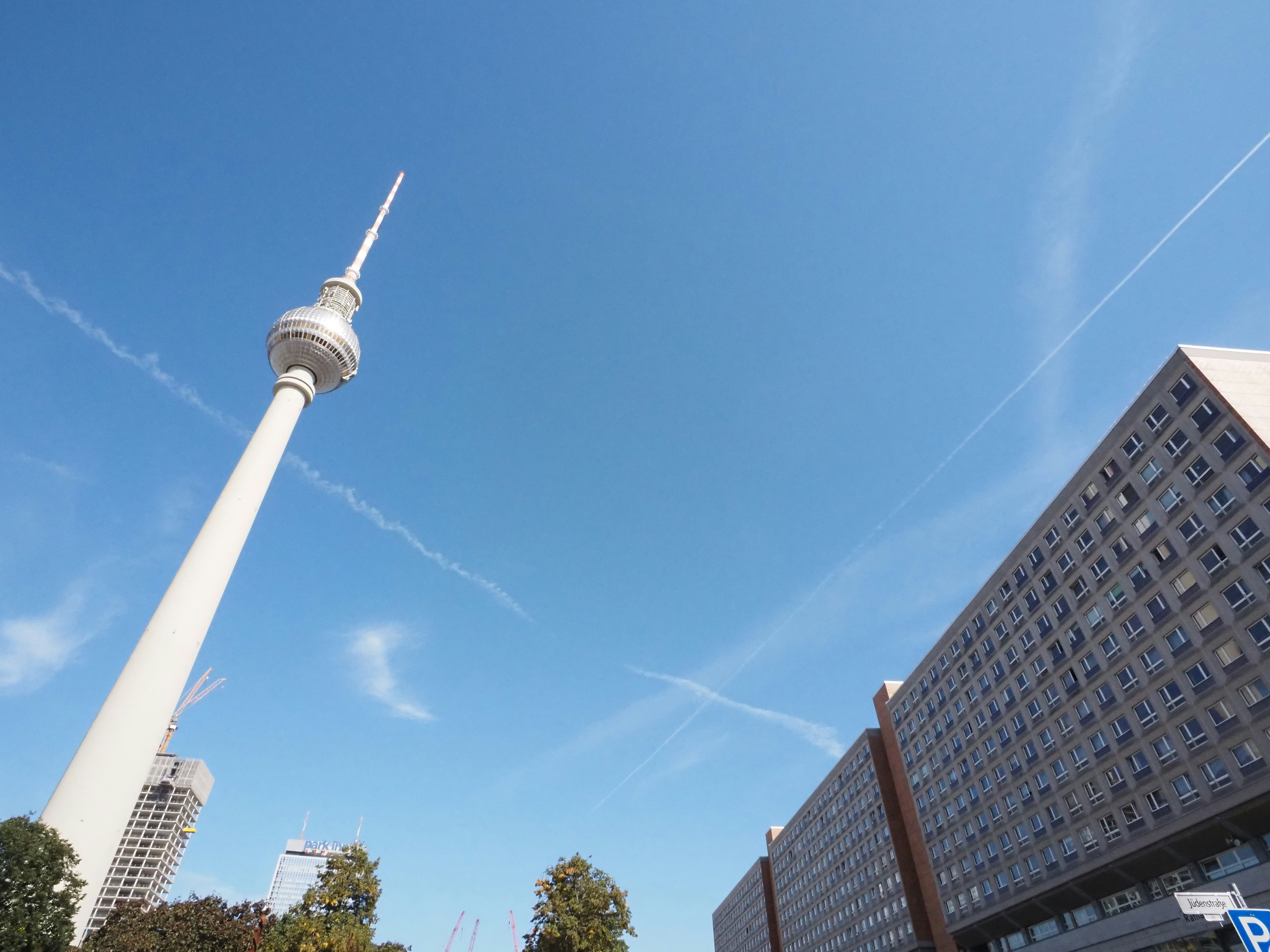 Towering Skyward: A City Palimpsest Under a Clear Day