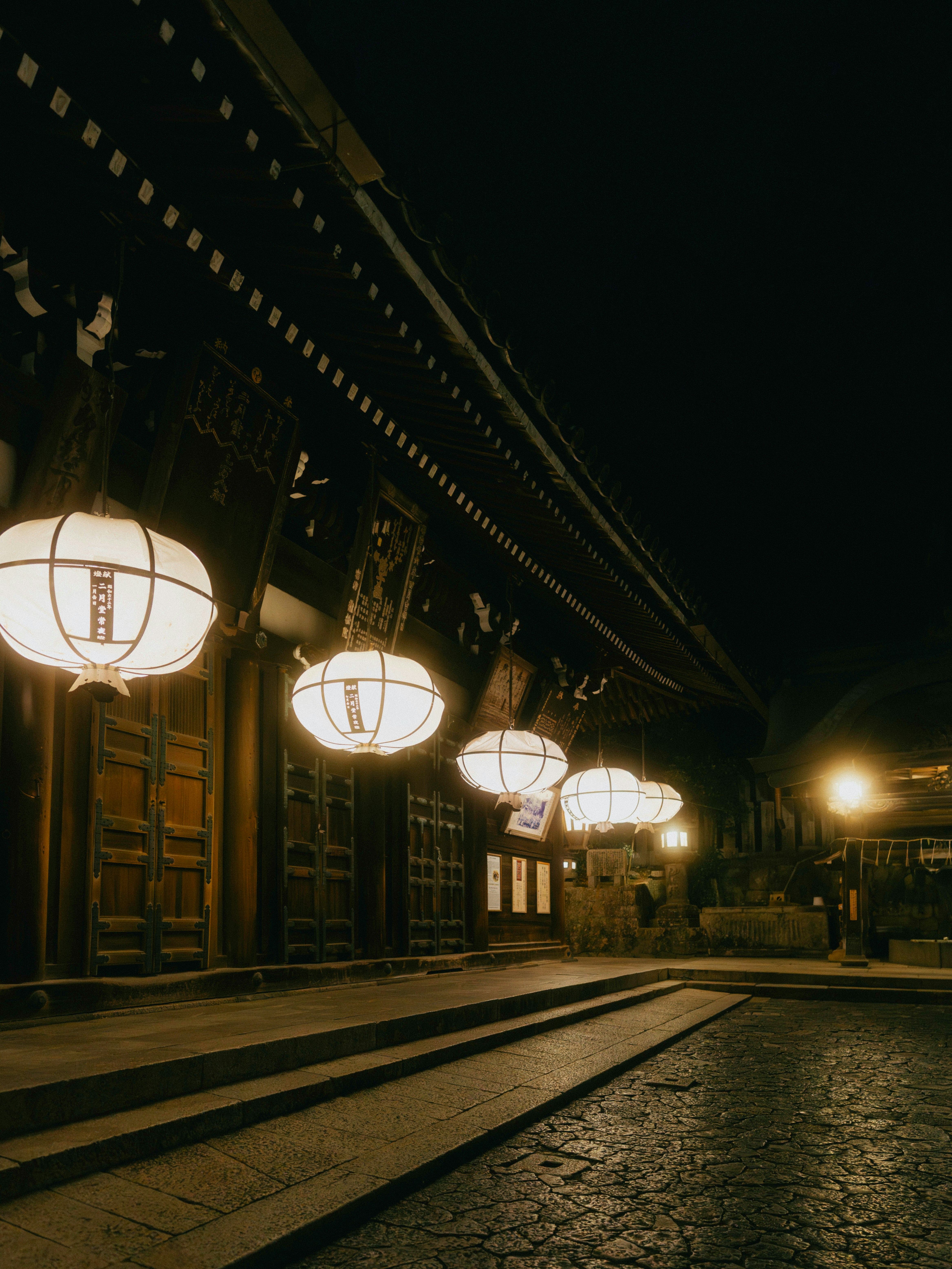 Lanterns Along a Quiet Night: A Traditional Street Serenade