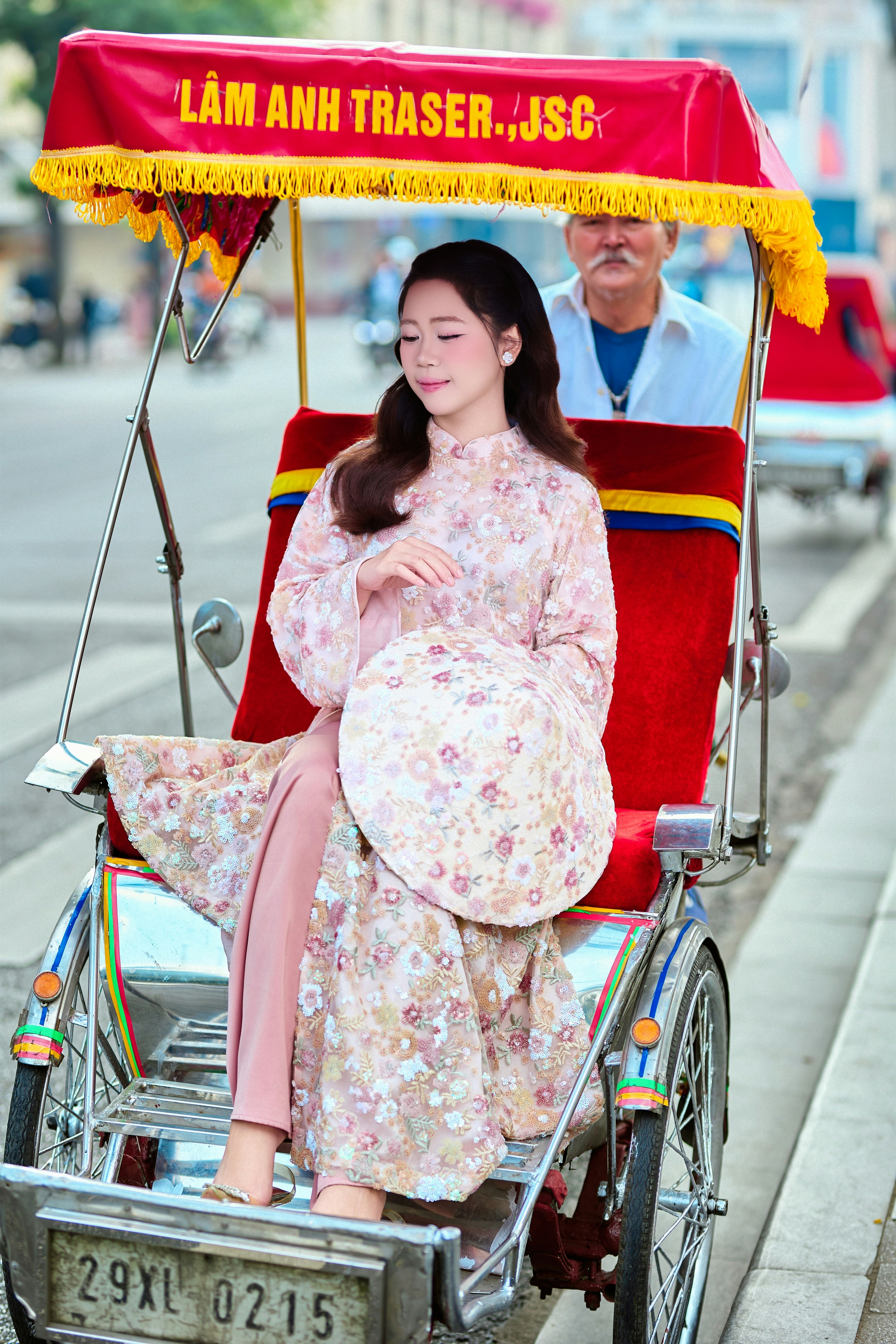 Floral Elegance in a City Tranquil Ride