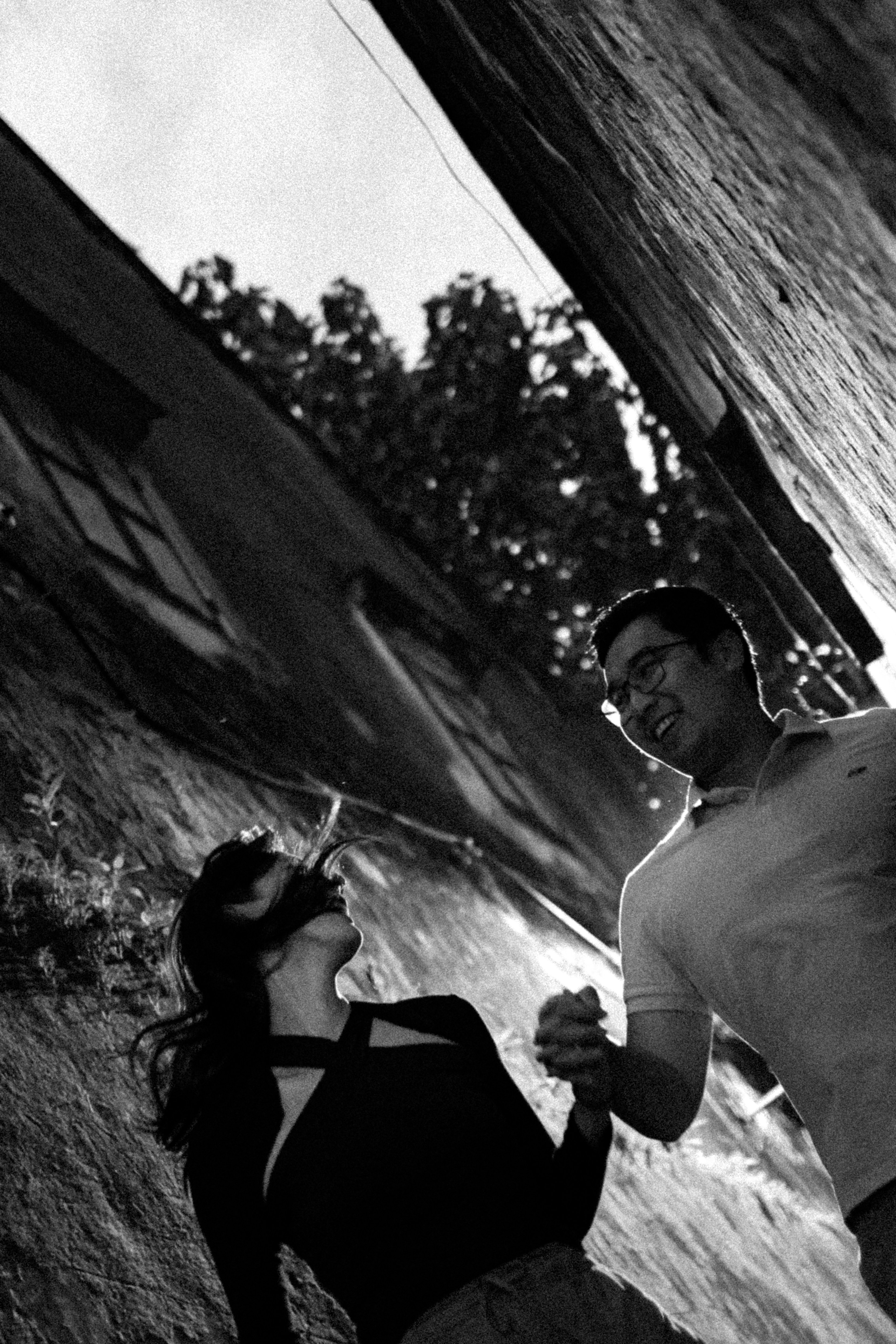 Midnight Stroll: A Cigarette, a Laugh, and a Shared Moment