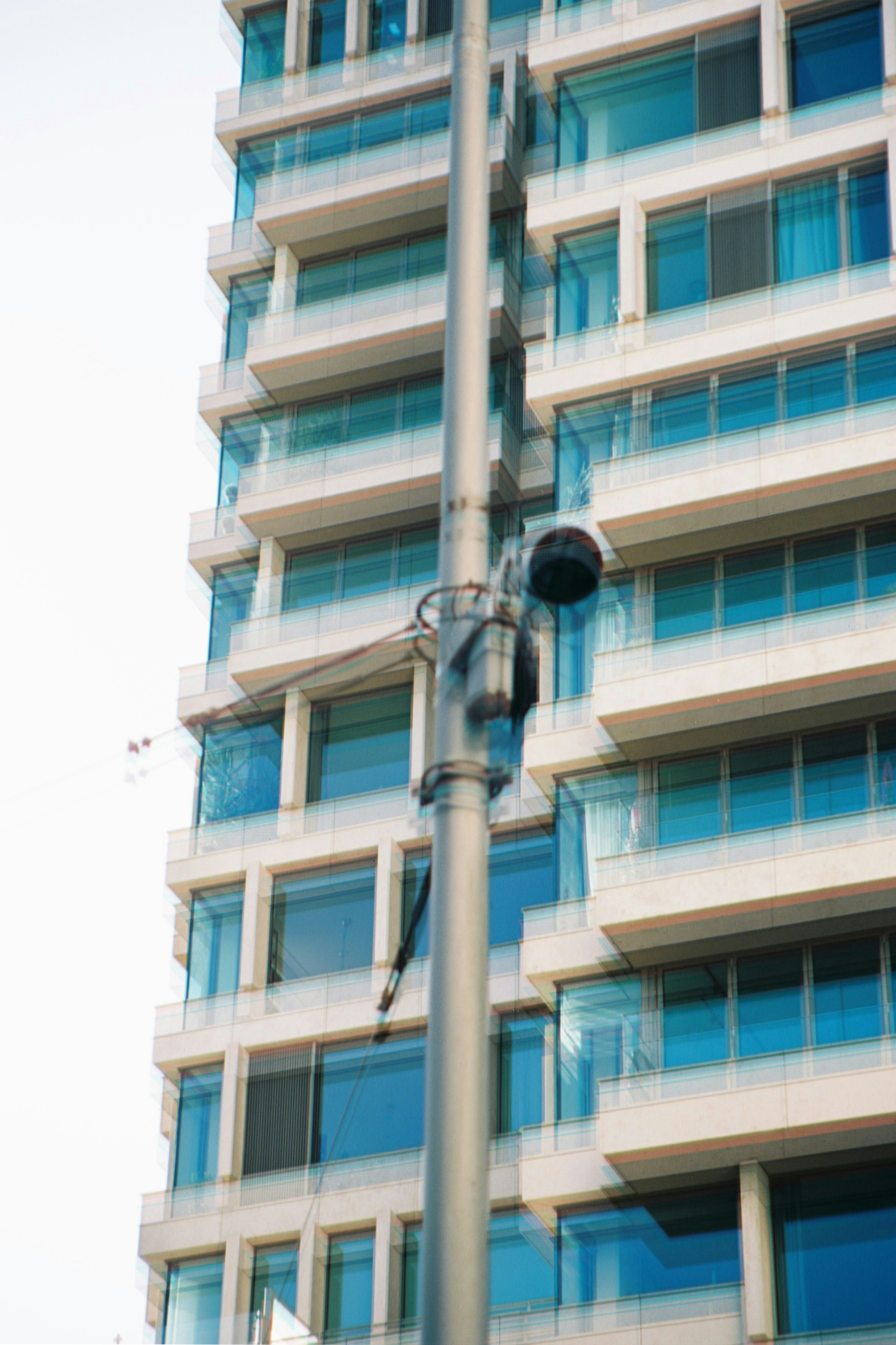 Experimental CCTV camera, Canon T70, Ektar 100