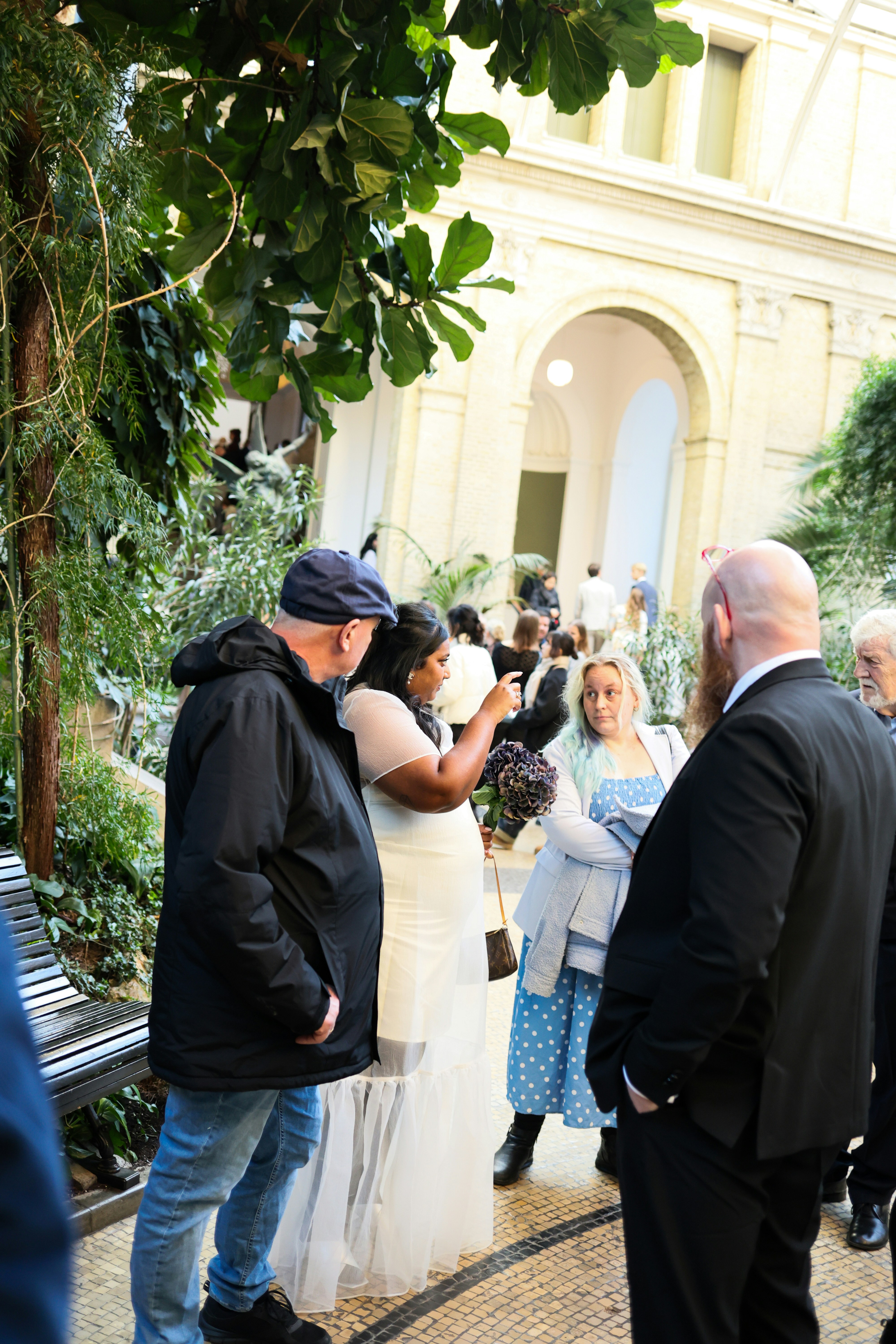 Garden Gala: Portraits in a Sunlit Courtyard