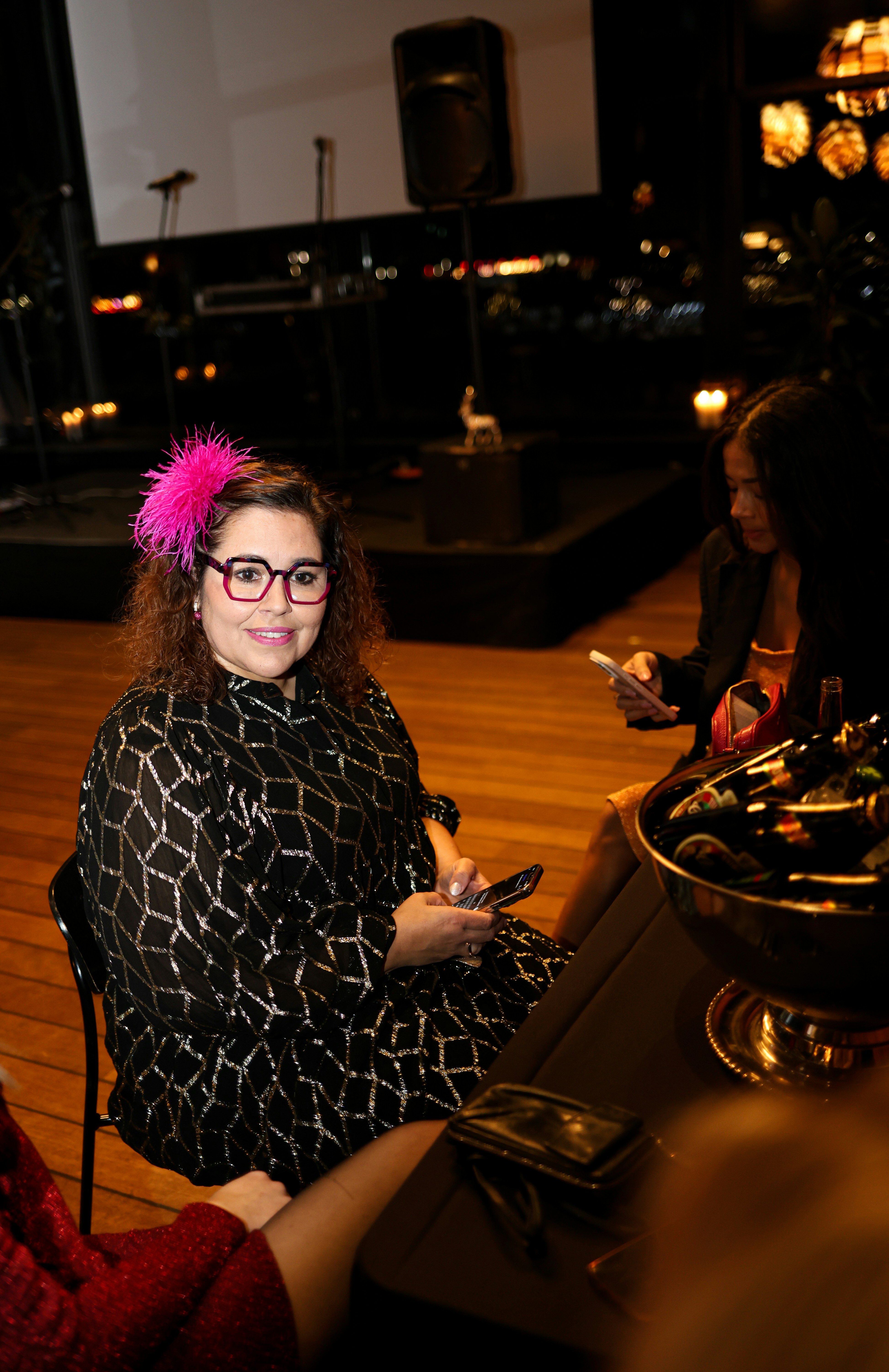 Bold Portrait at a Chic Evening Lounge