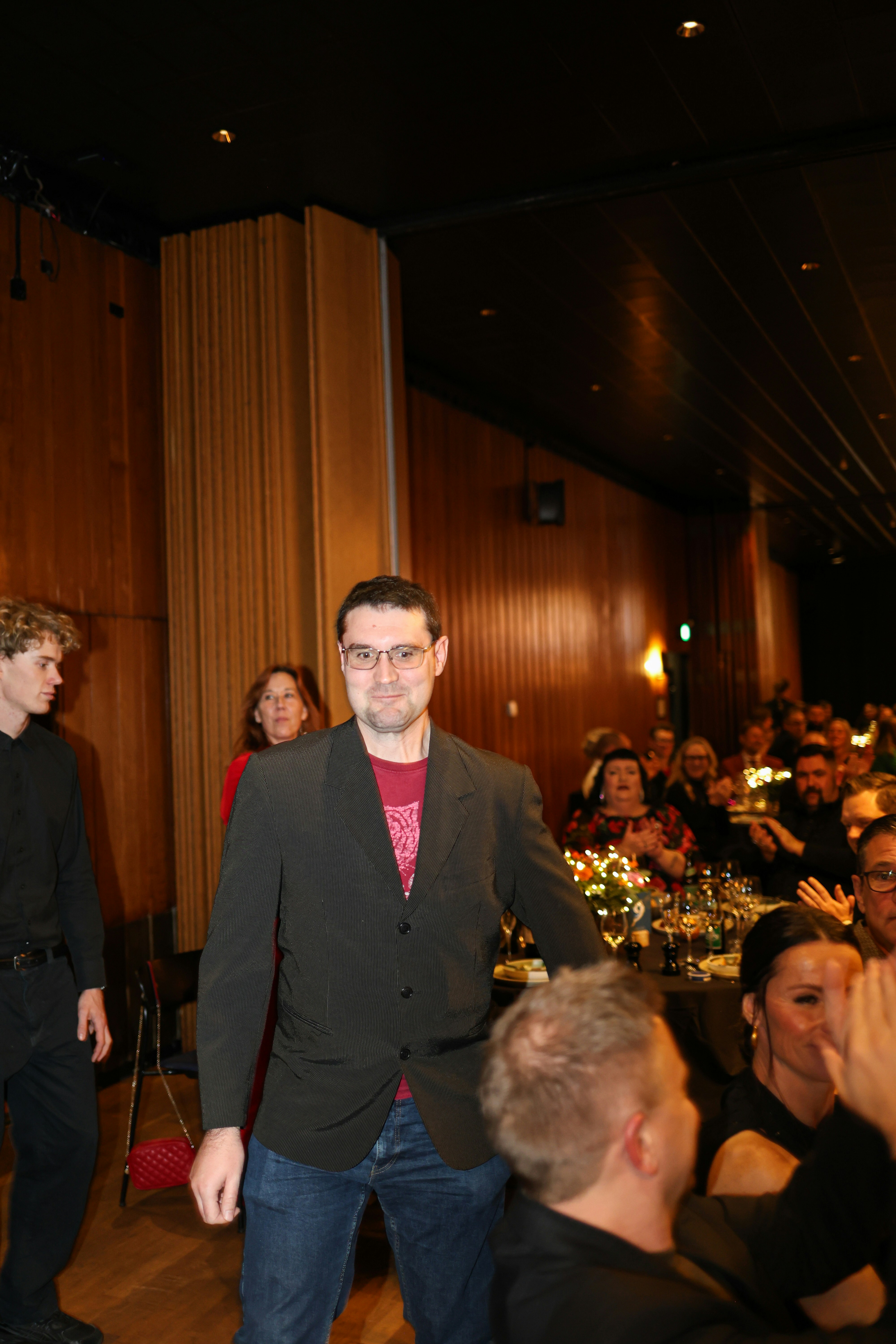 Centered Man in a Formal Ensemble at a Gala