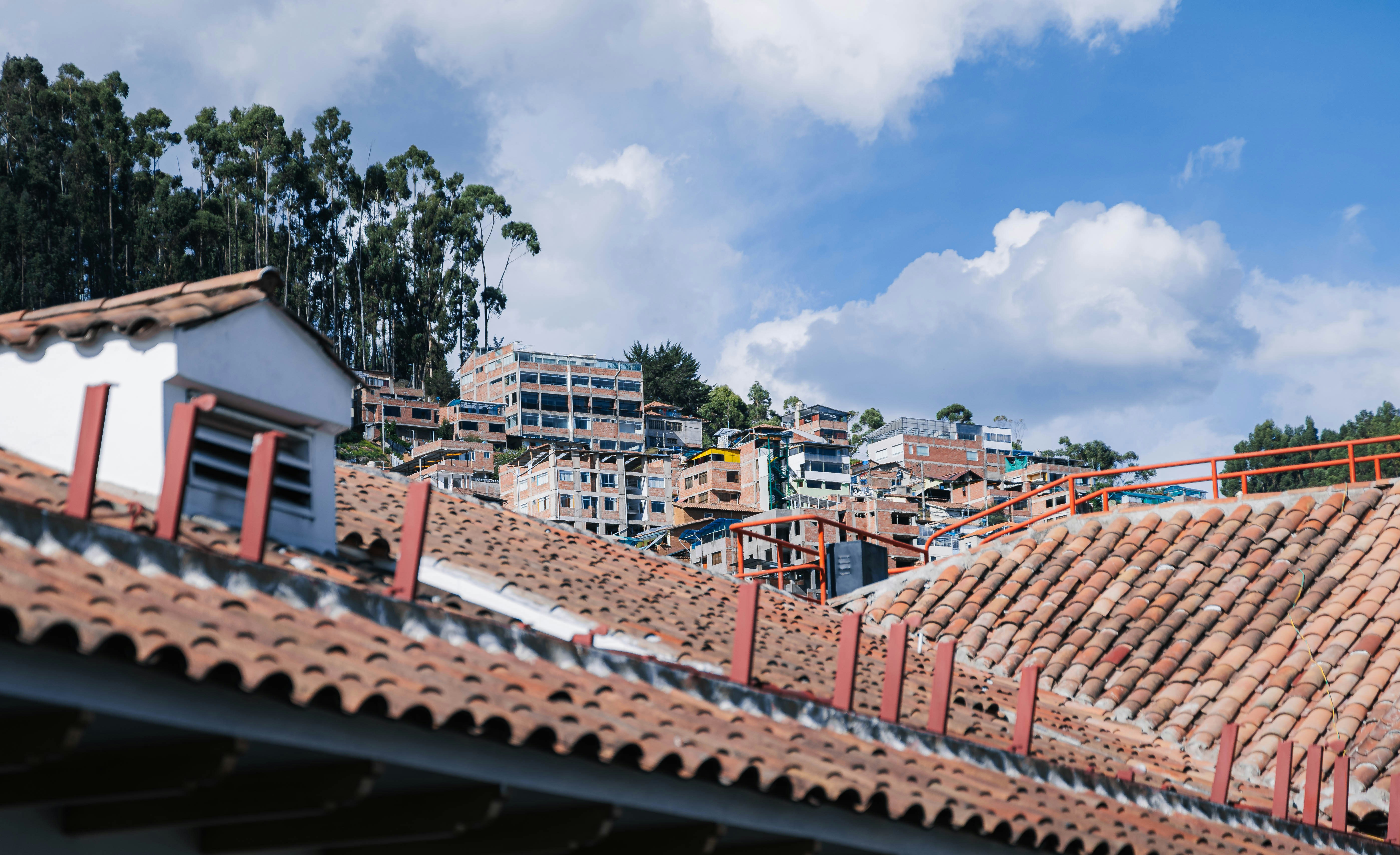 Rooftop Mosaic: A Terrace of Tiles and Sky