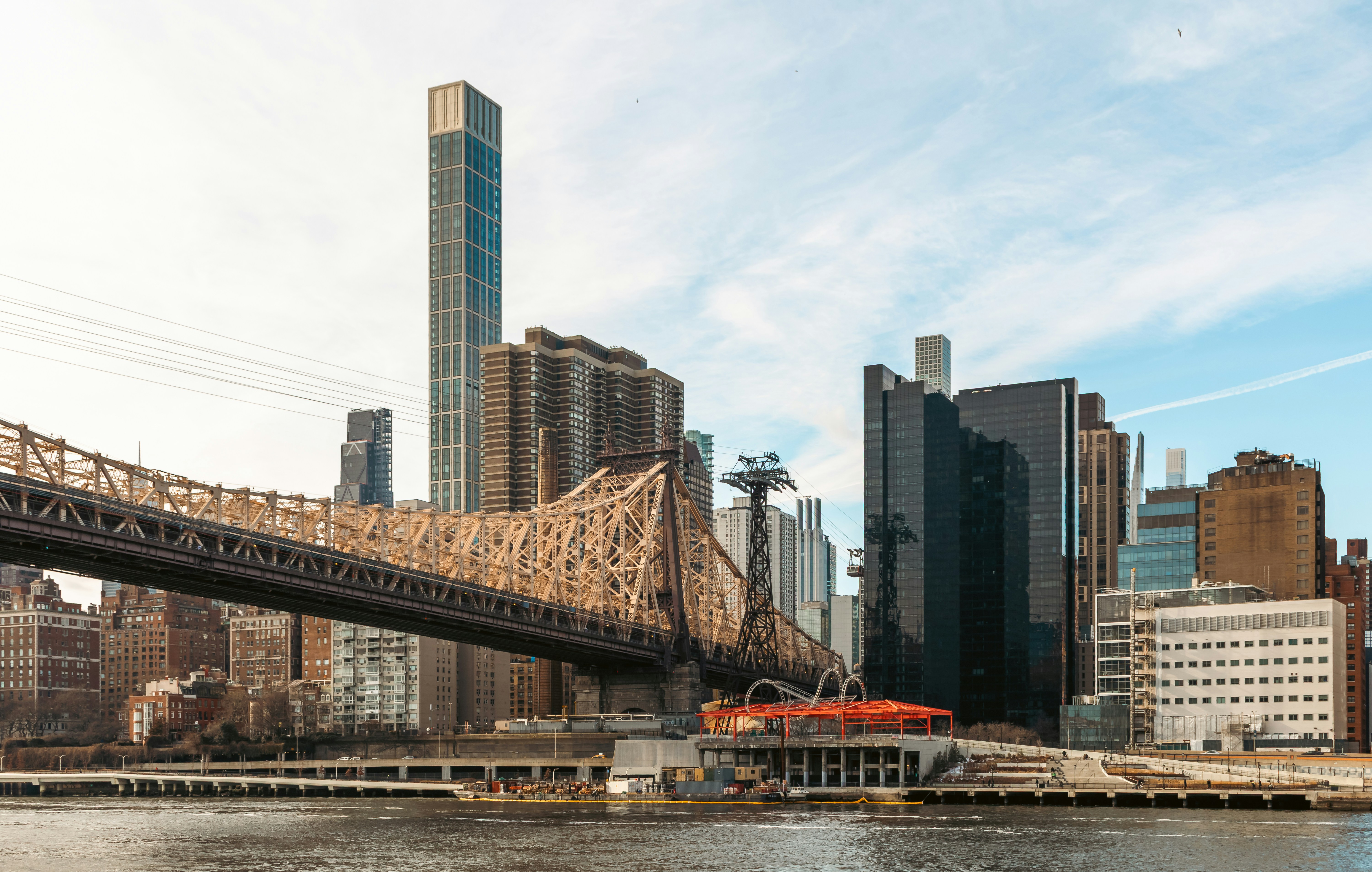 Bridge and Skyline Over the East River: A City Snap at Dusk