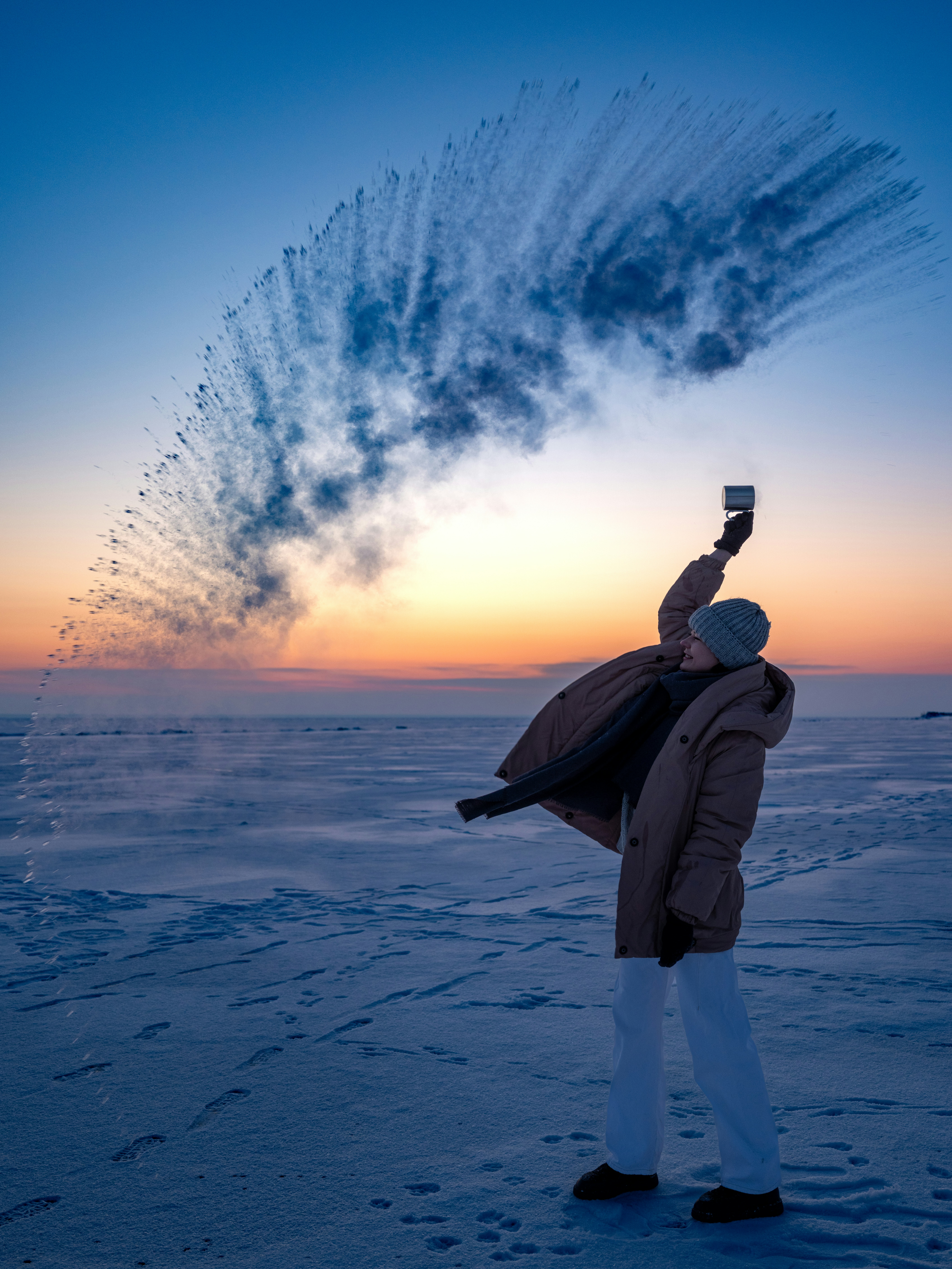 Arctic Spray: A Winter Portrait in Arcing Light