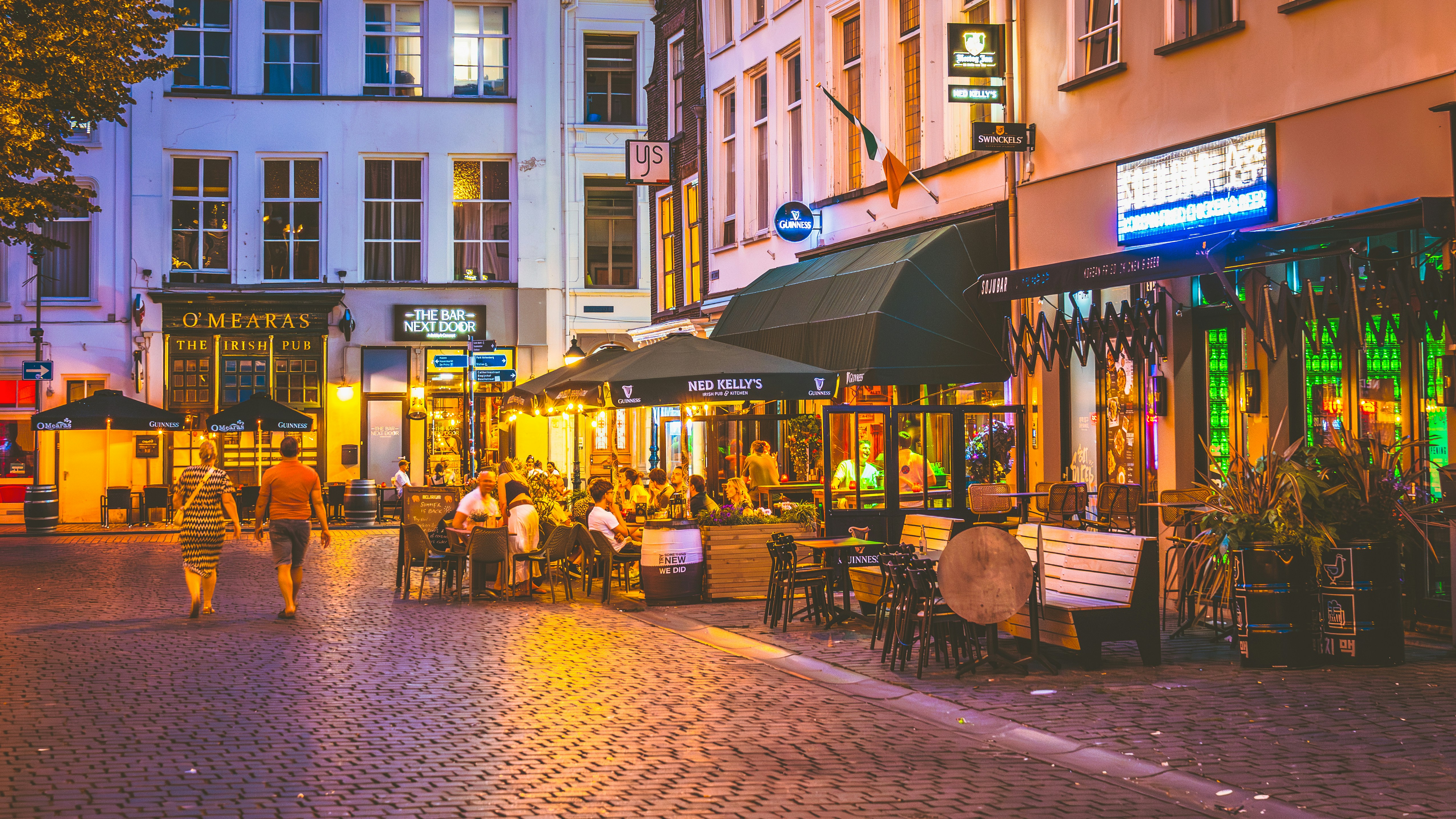 Golden Hour in the Quiet Courtyard Bistro