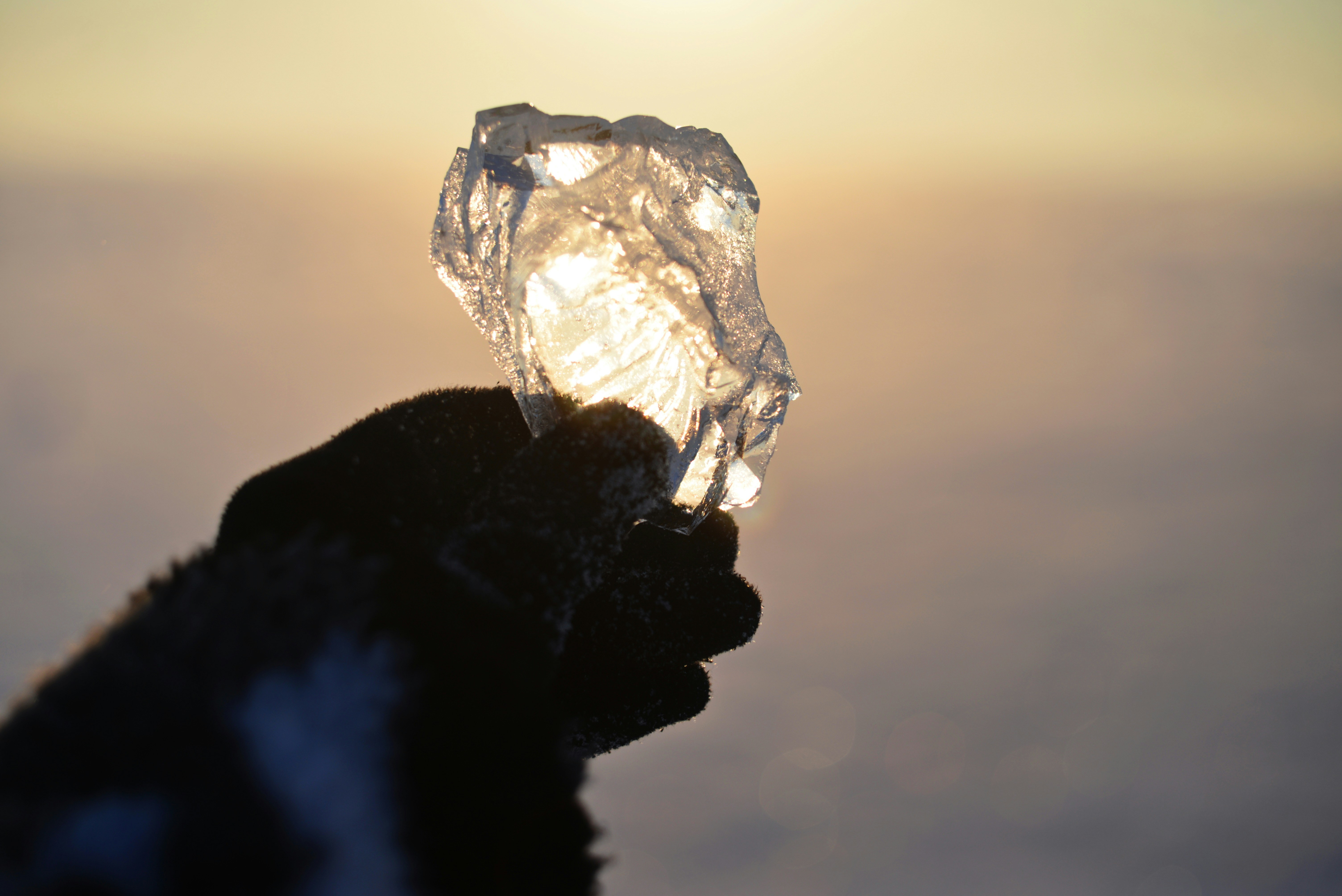 Crystalline Glimmer: Ice Crown Offered to the Subzero Sun