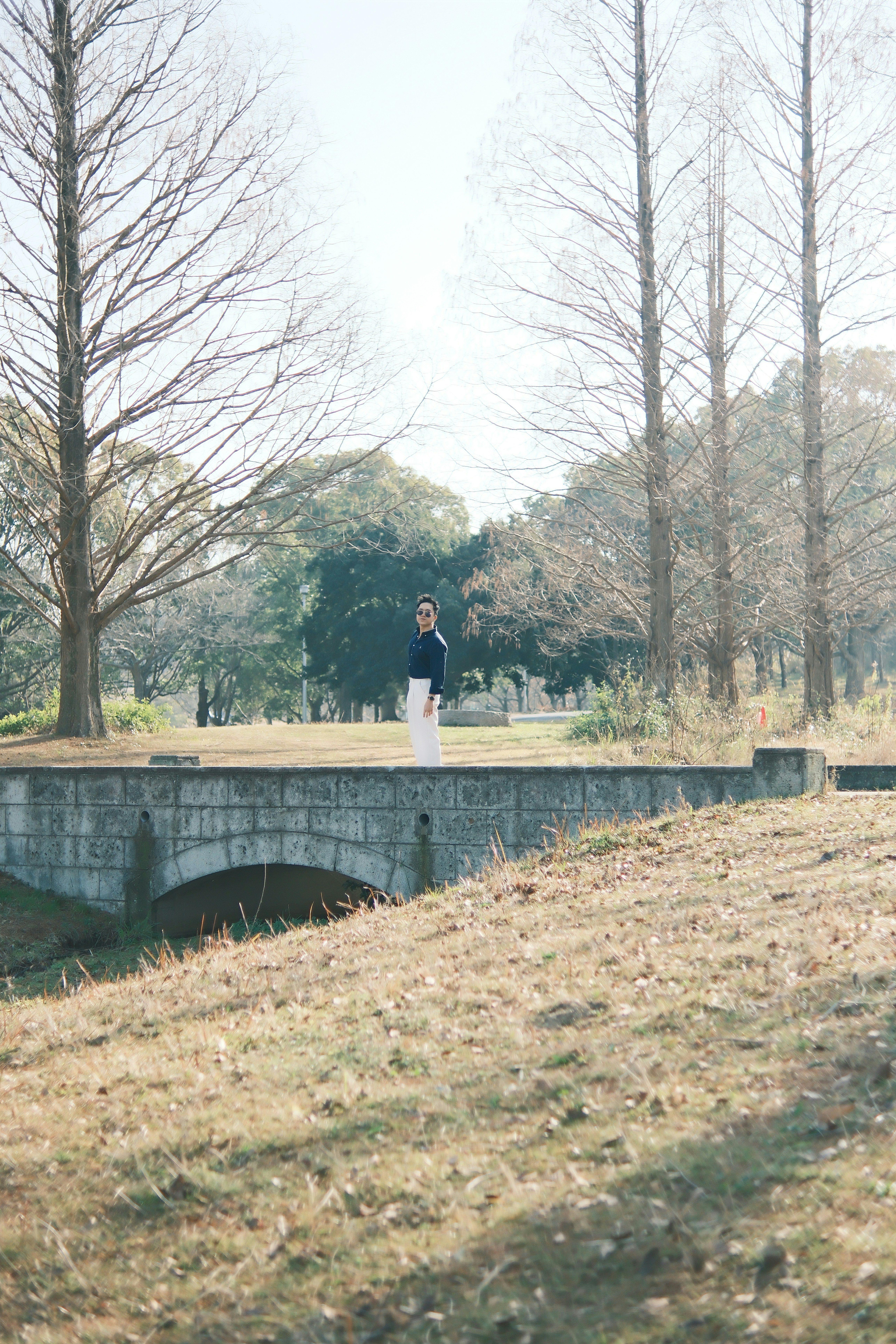 A Quiet Walk Across the Stone Bridge