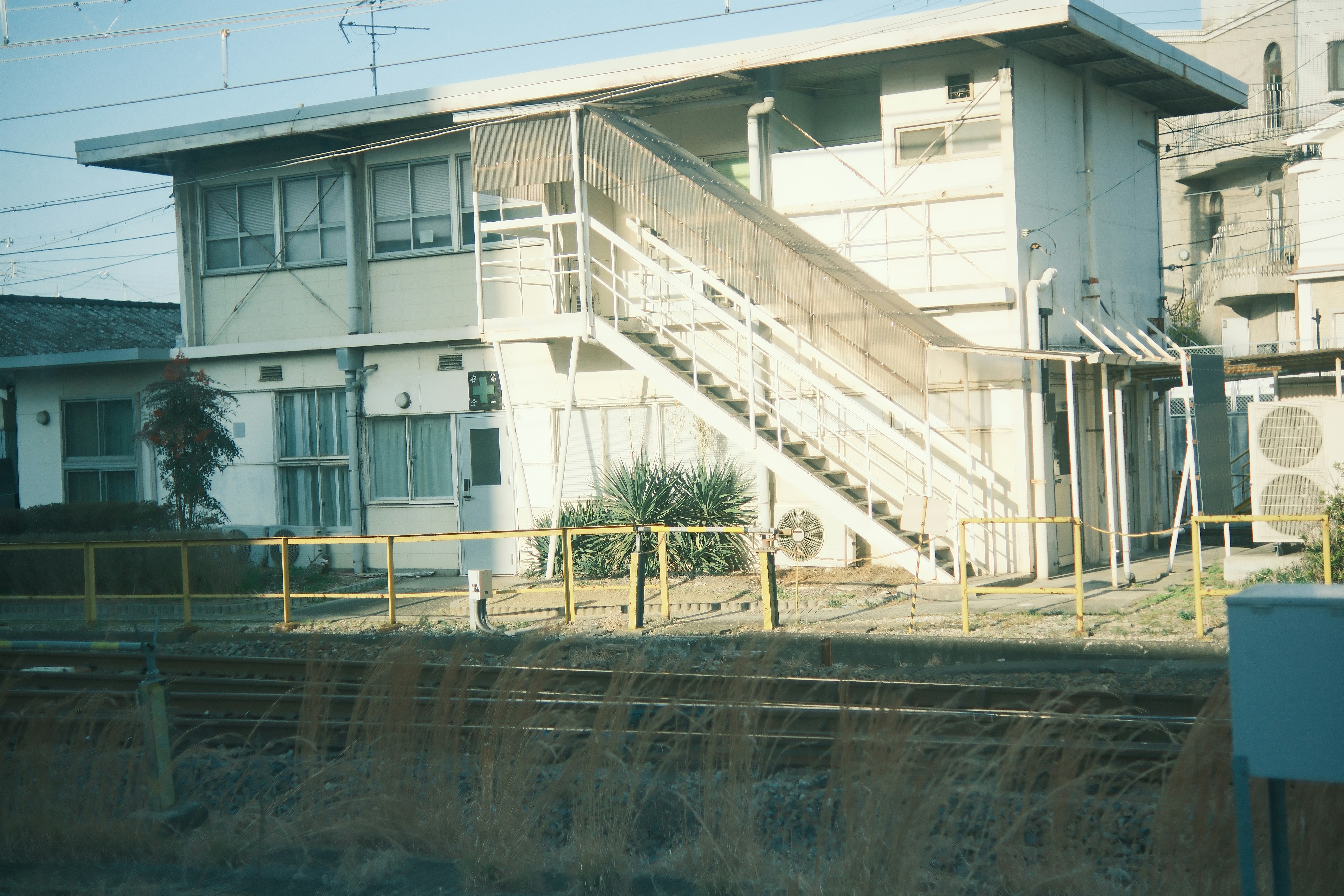 Abandoned Station House Under Soft Morning Light