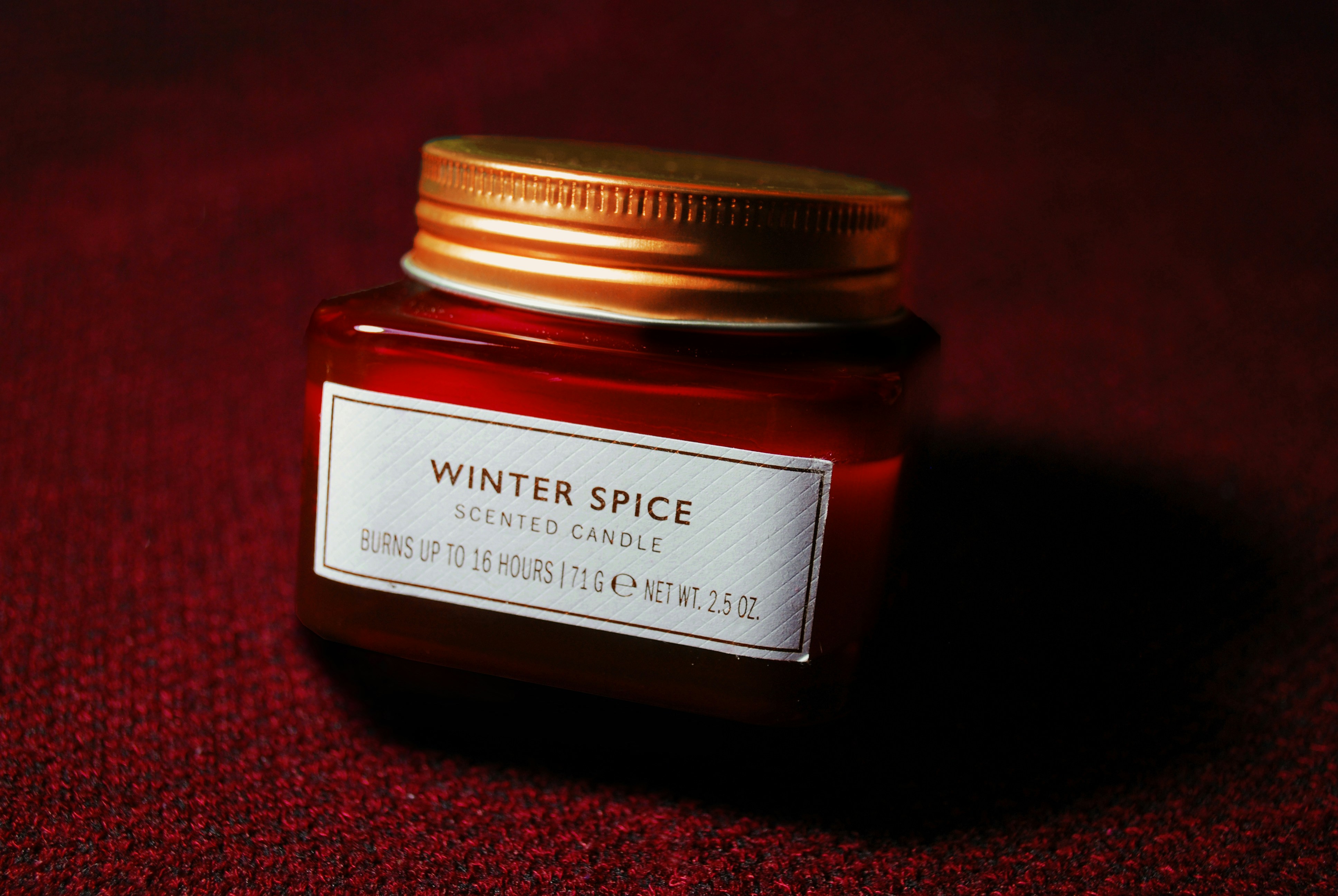 Winter Spice in a Tiny Jar: A Candle Label Close-Up
